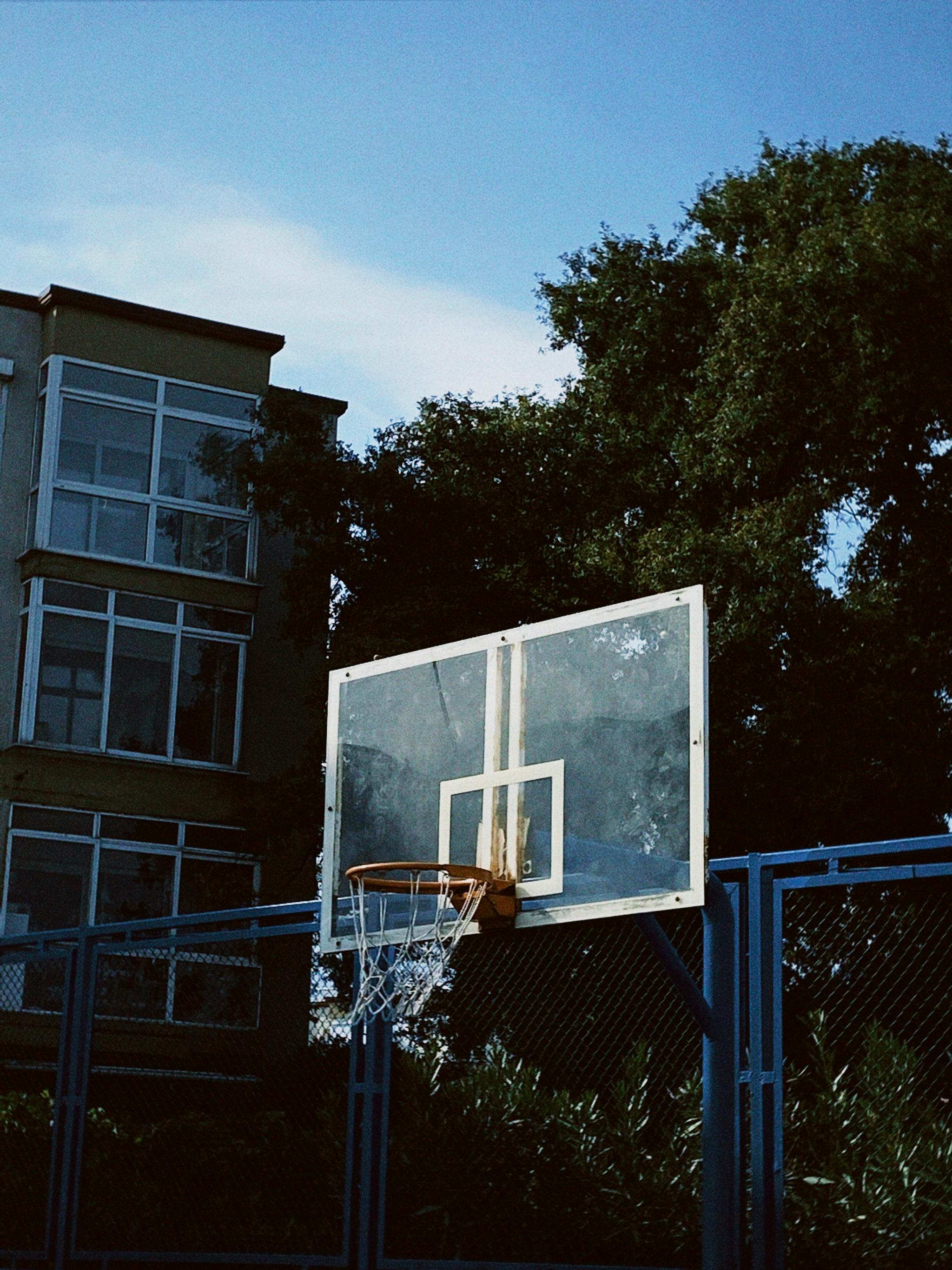 Basketball Hoop on Court · Free Stock Photo