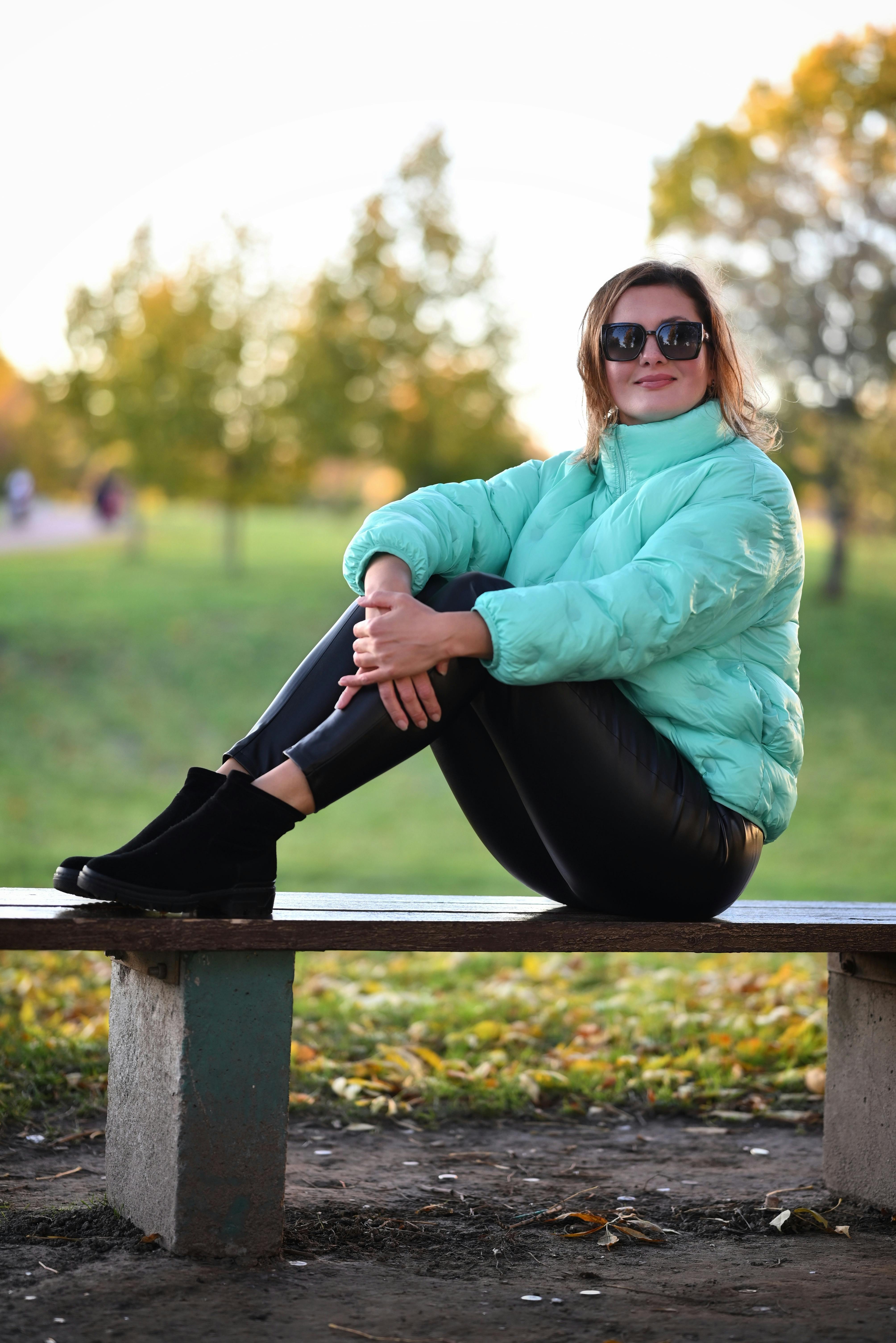 Woman Posing on Bench · Free Stock Photo