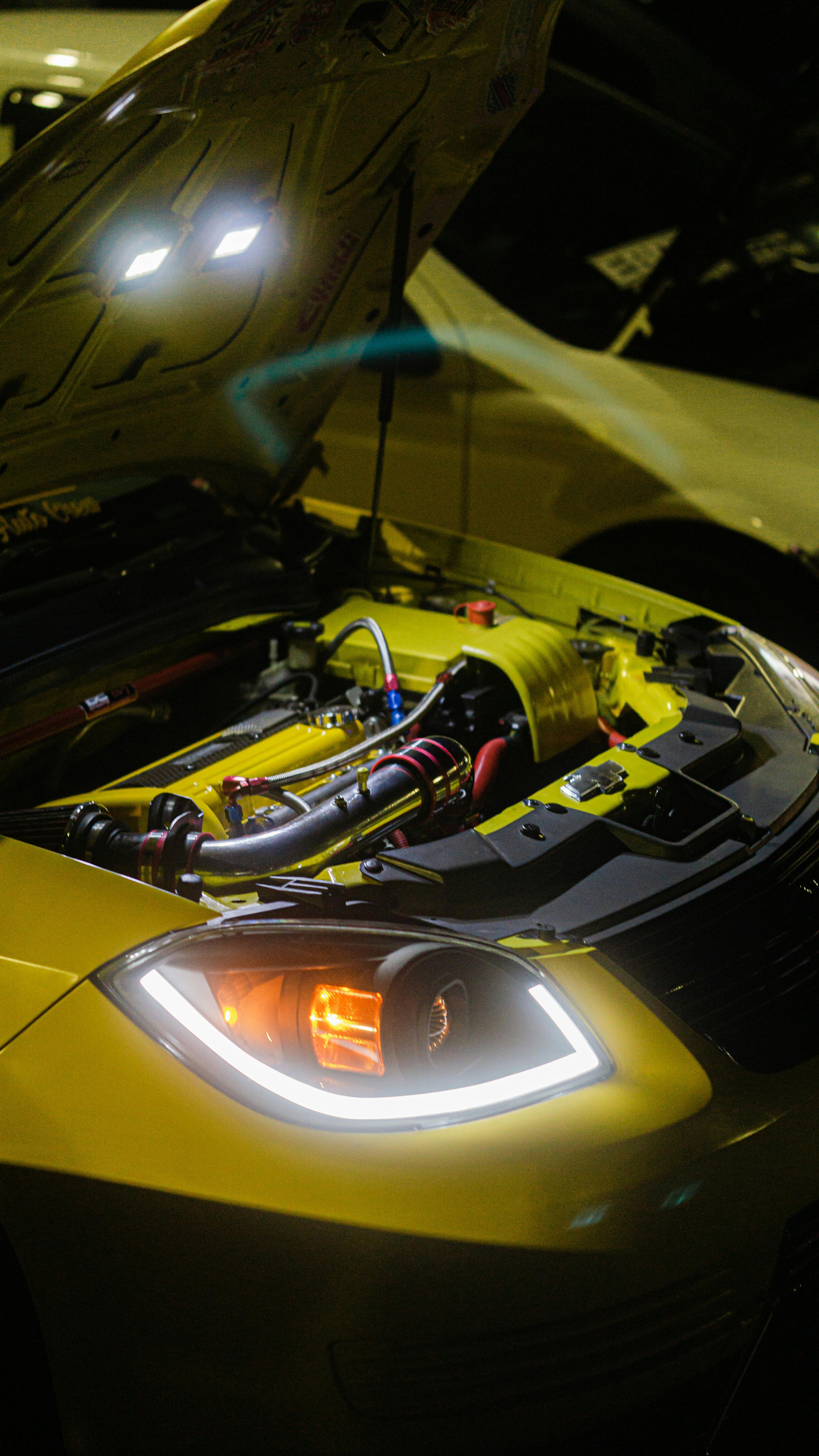 Car Engine at Night · Free Stock Photo