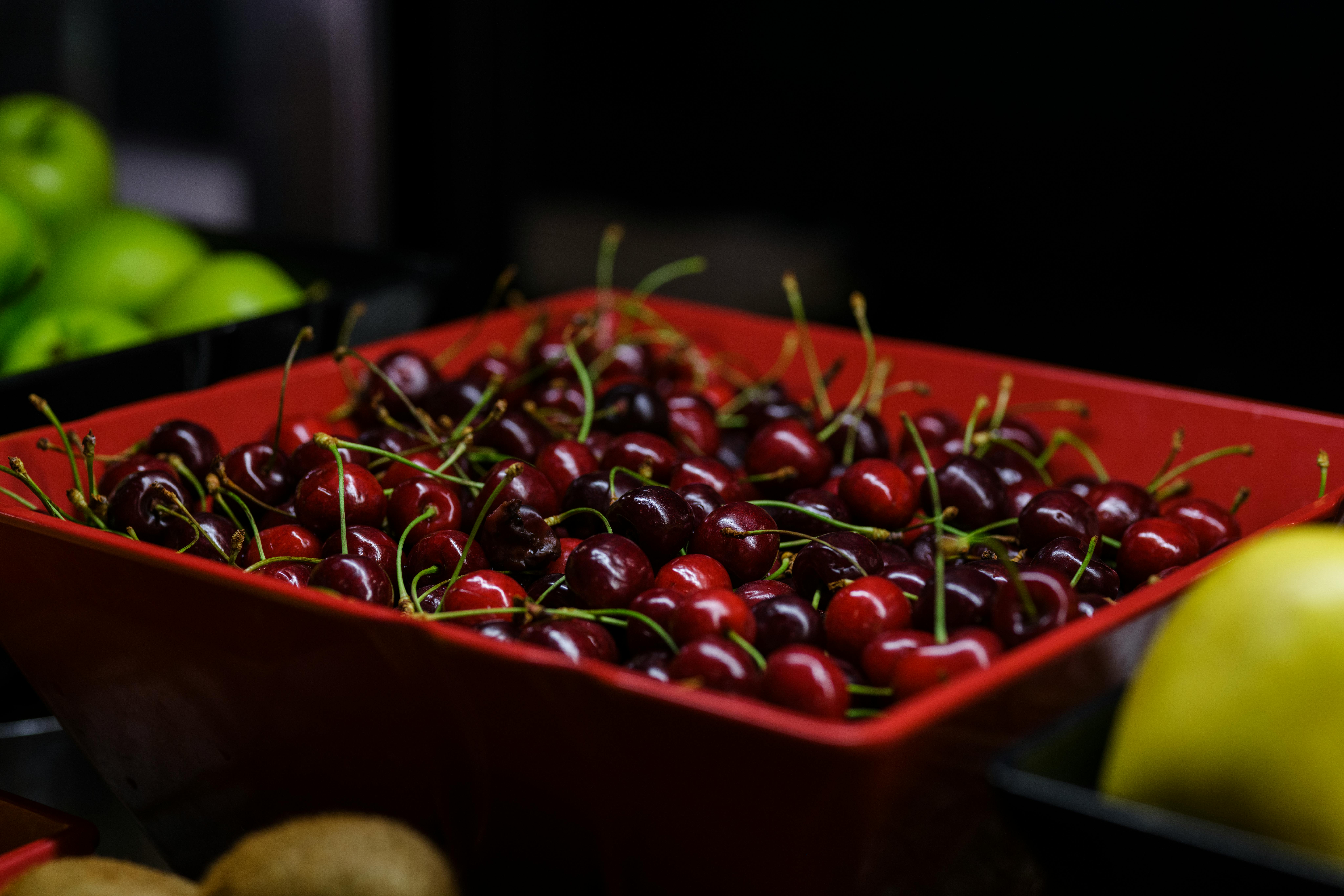 Red Cherry in Clear Glass Bowl · Free Stock Photo