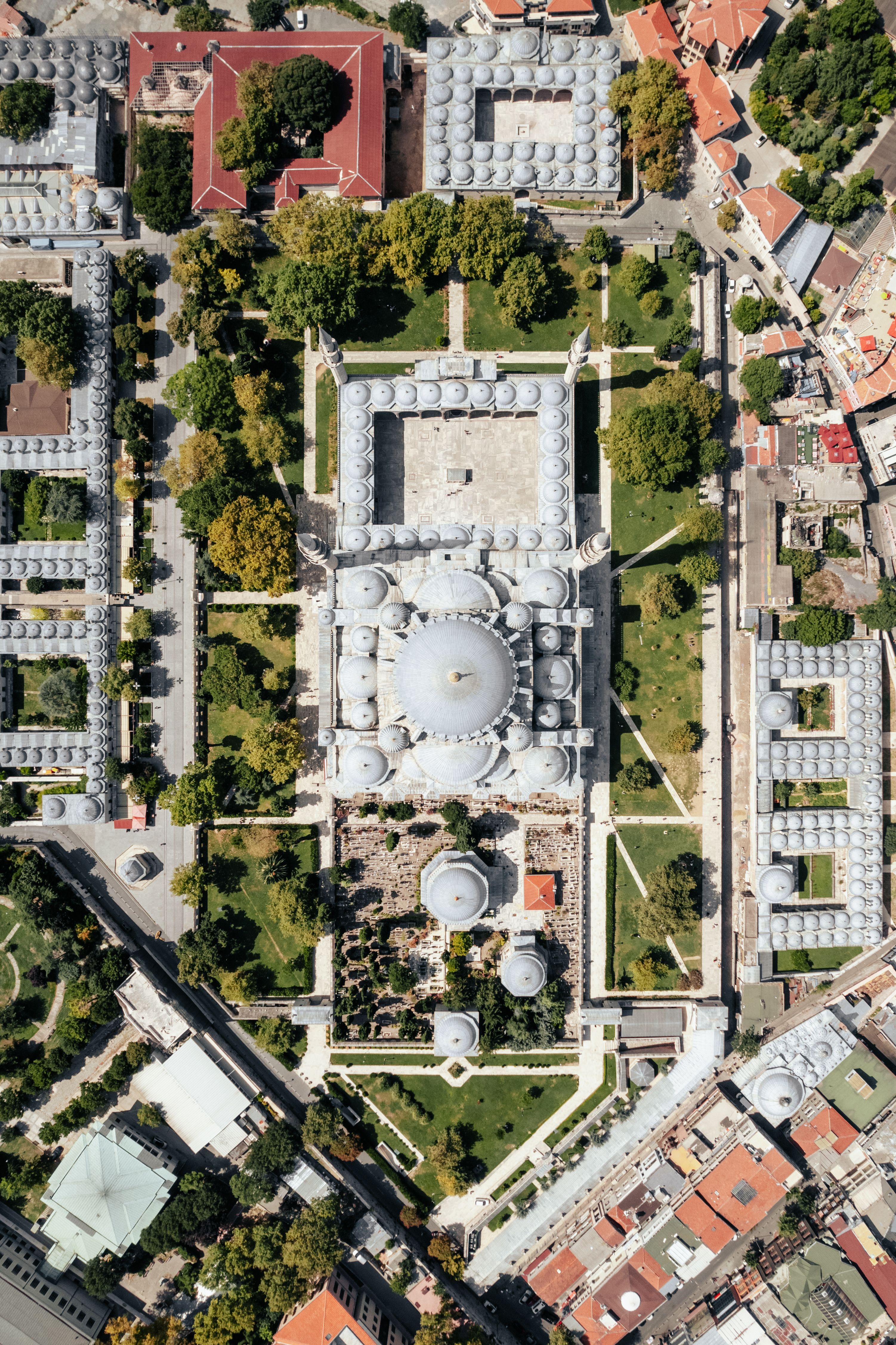 Aerial Photo of a Mosque in a City · Free Stock Photo
