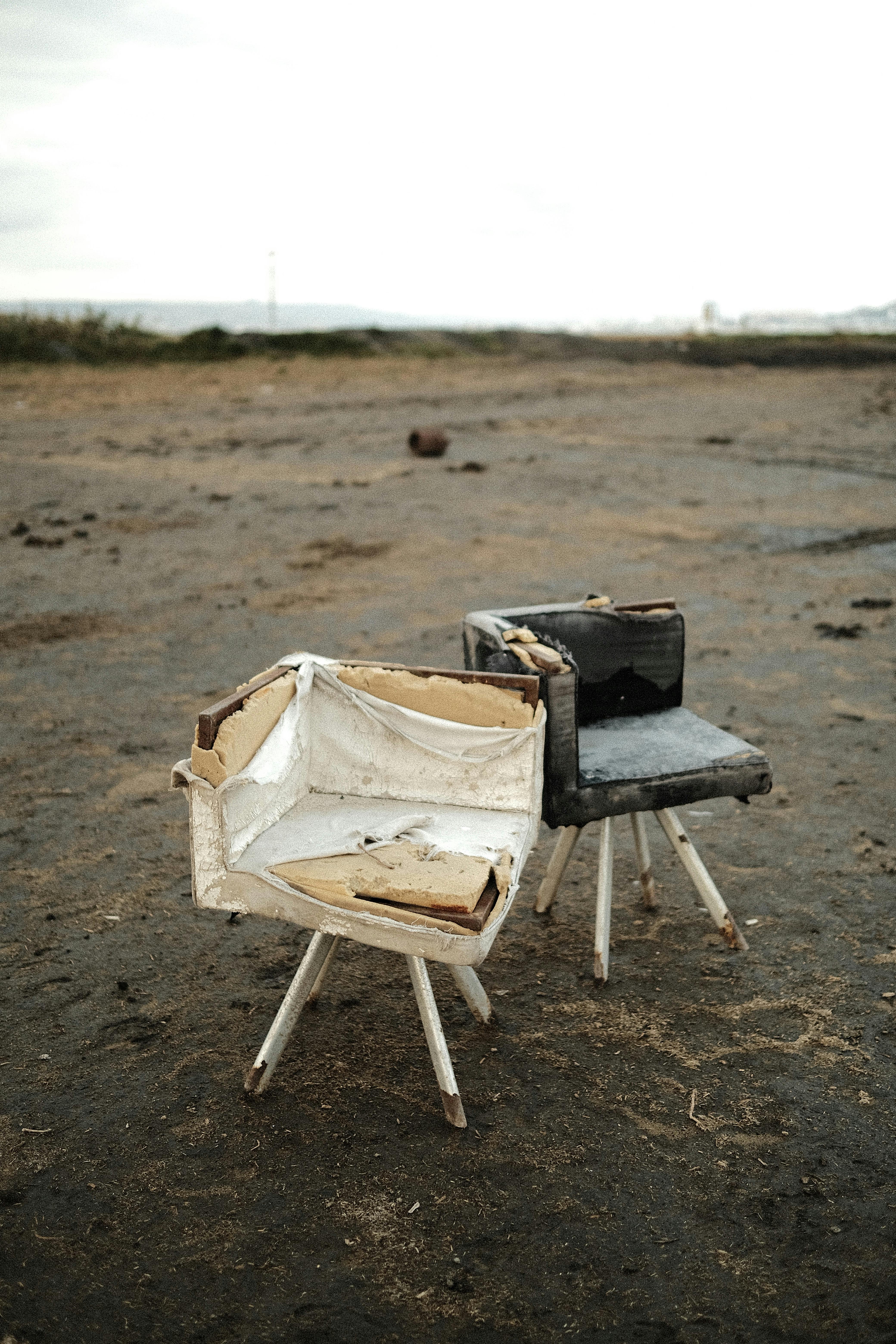 Torn Chairs on Seashore · Free Stock Photo