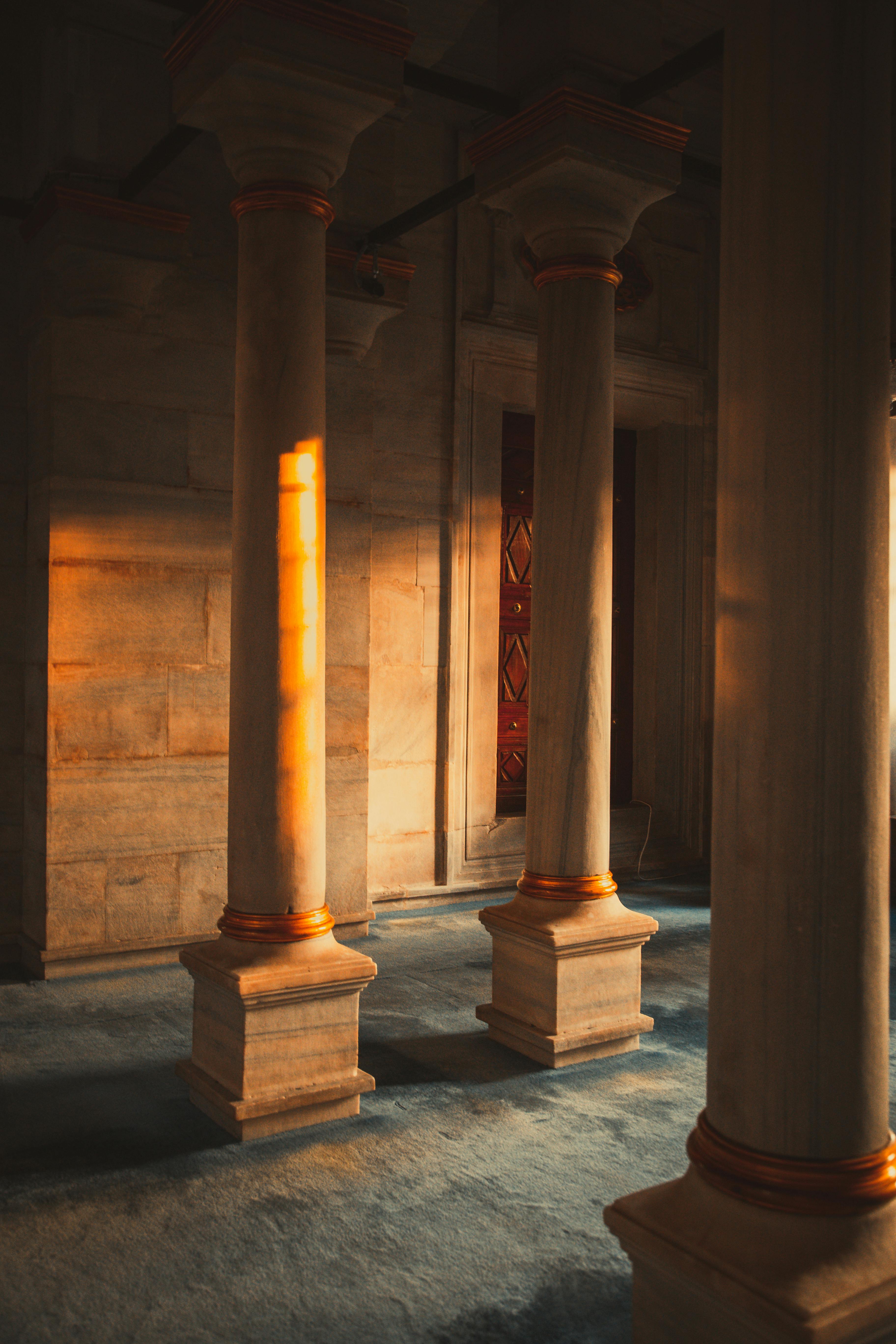 Marble Pillars inside a Building · Free Stock Photo