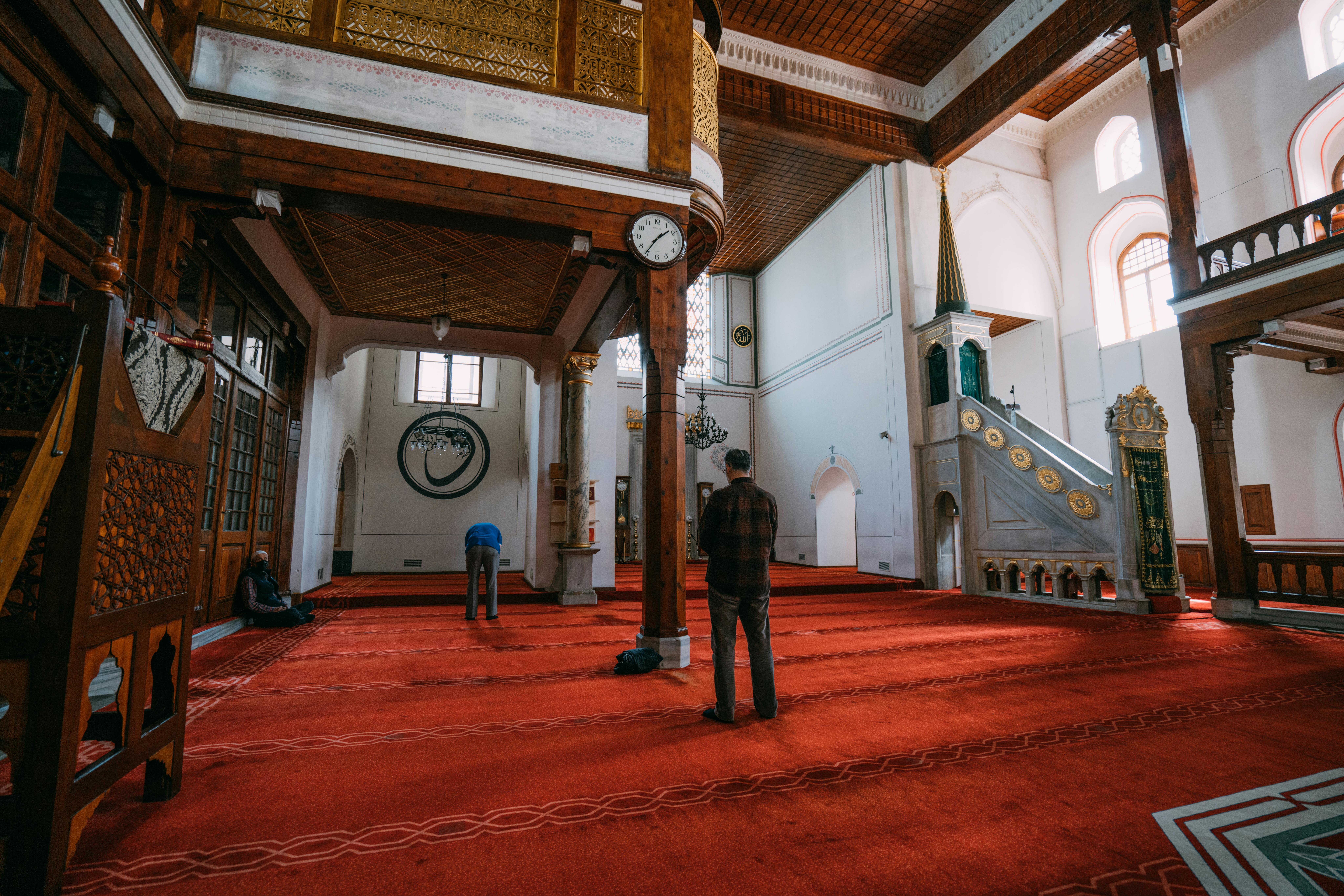 Muslim People Praying Inside a Mosque · Free Stock Photo