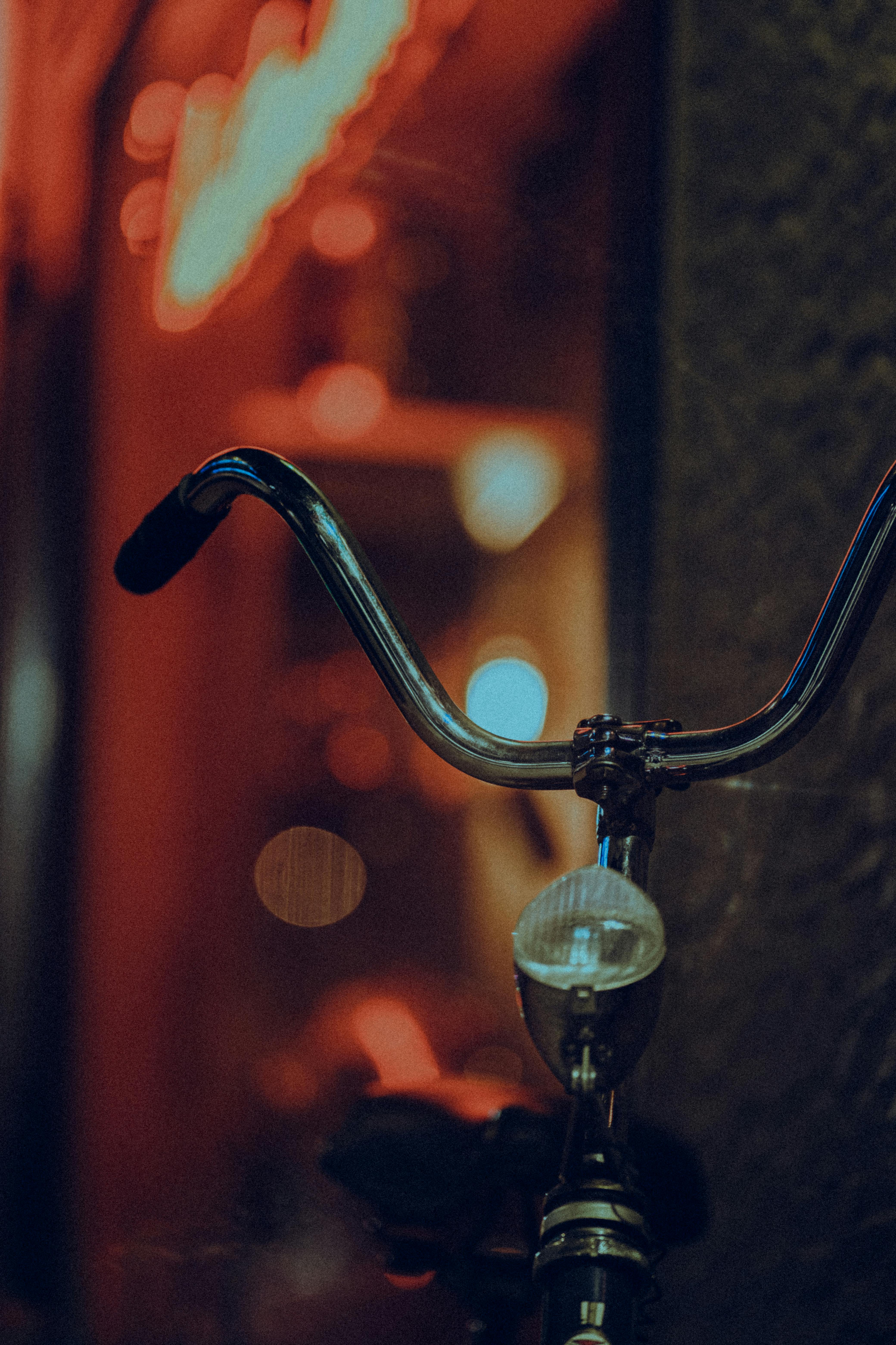 Bike Light and the Handlebars of a Bicycle · Free Stock Photo