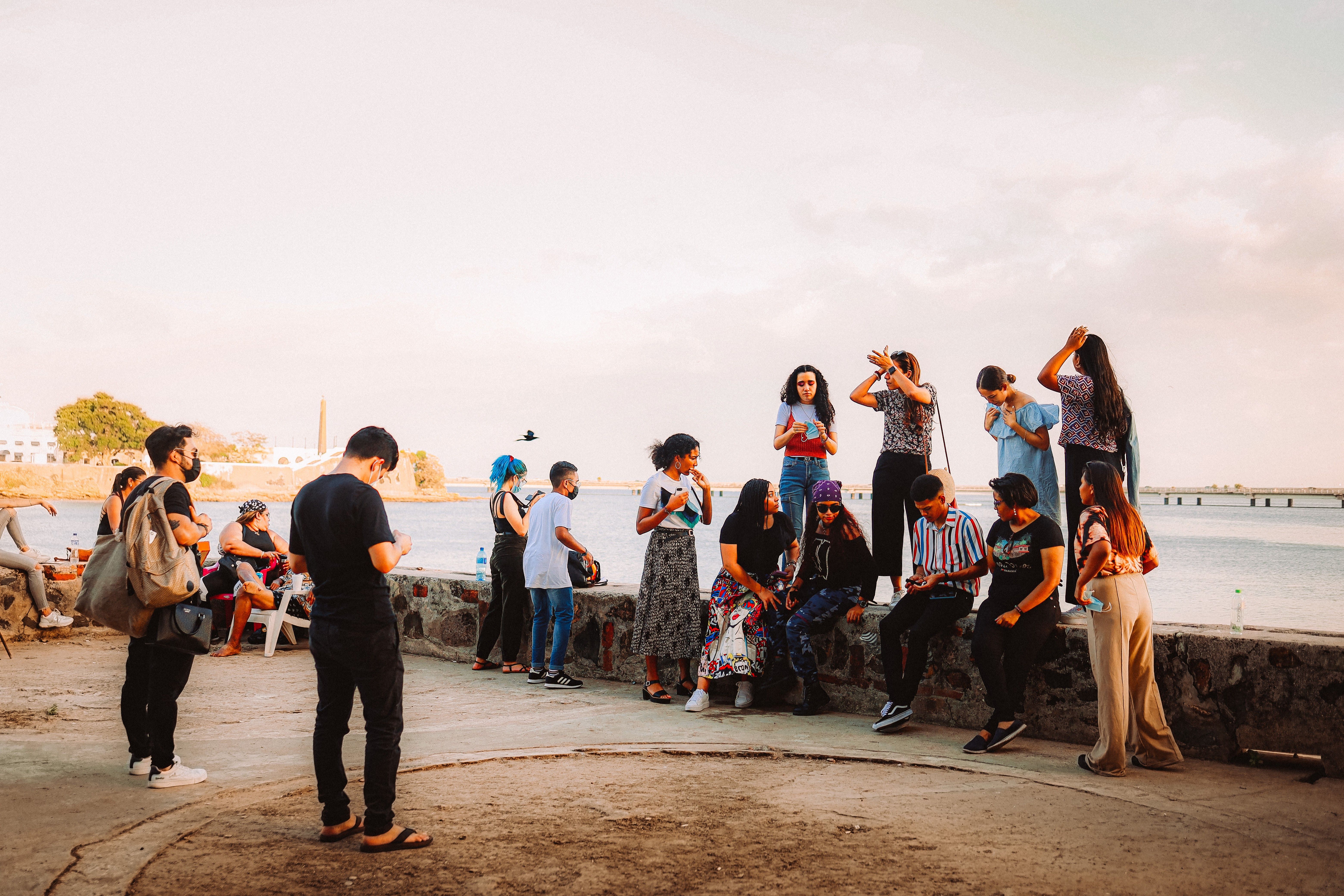 Group of Young People in Seaside · Free Stock Photo
