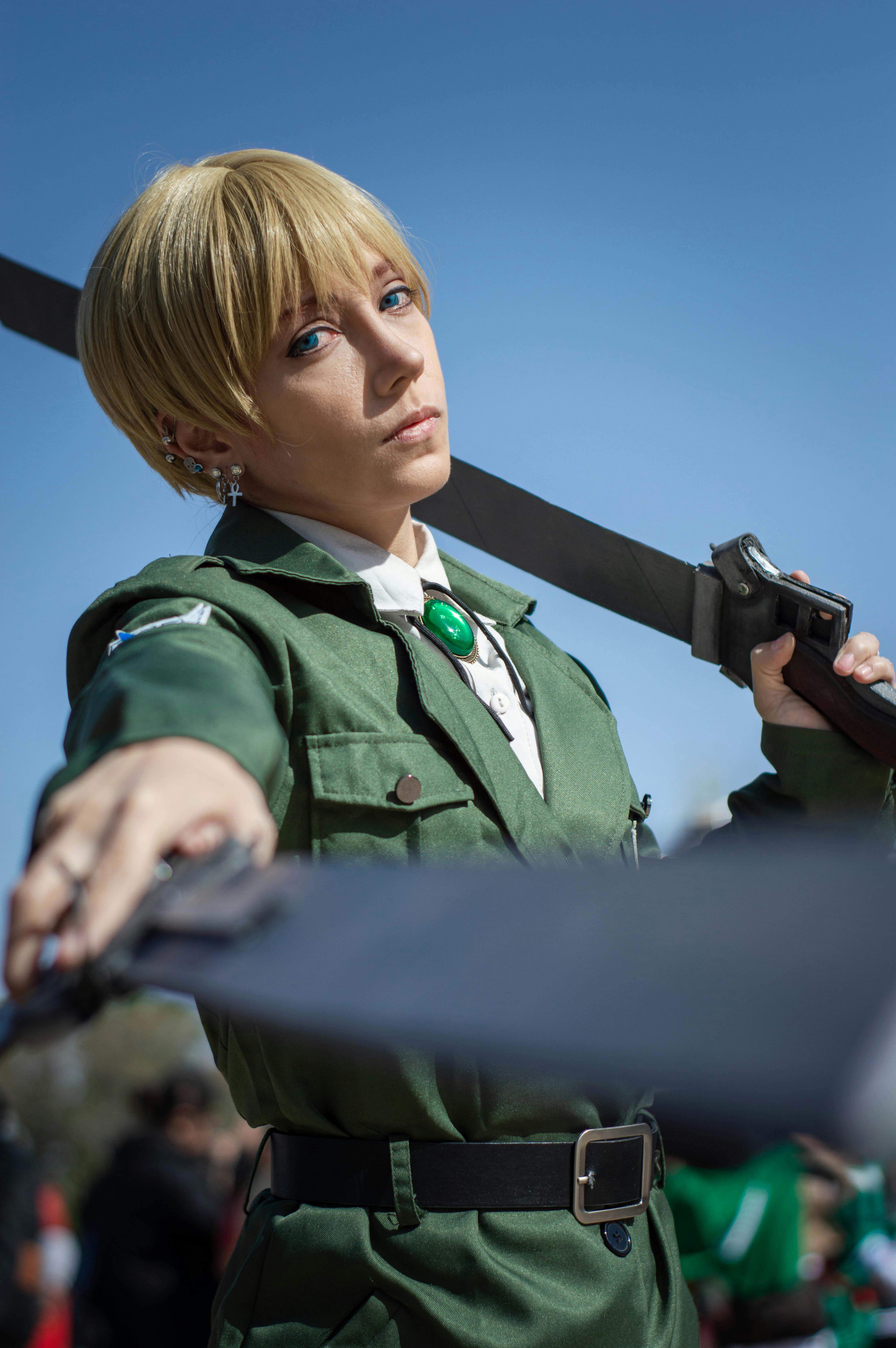 Woman in Cosplay Costume with Swords · Free Stock Photo