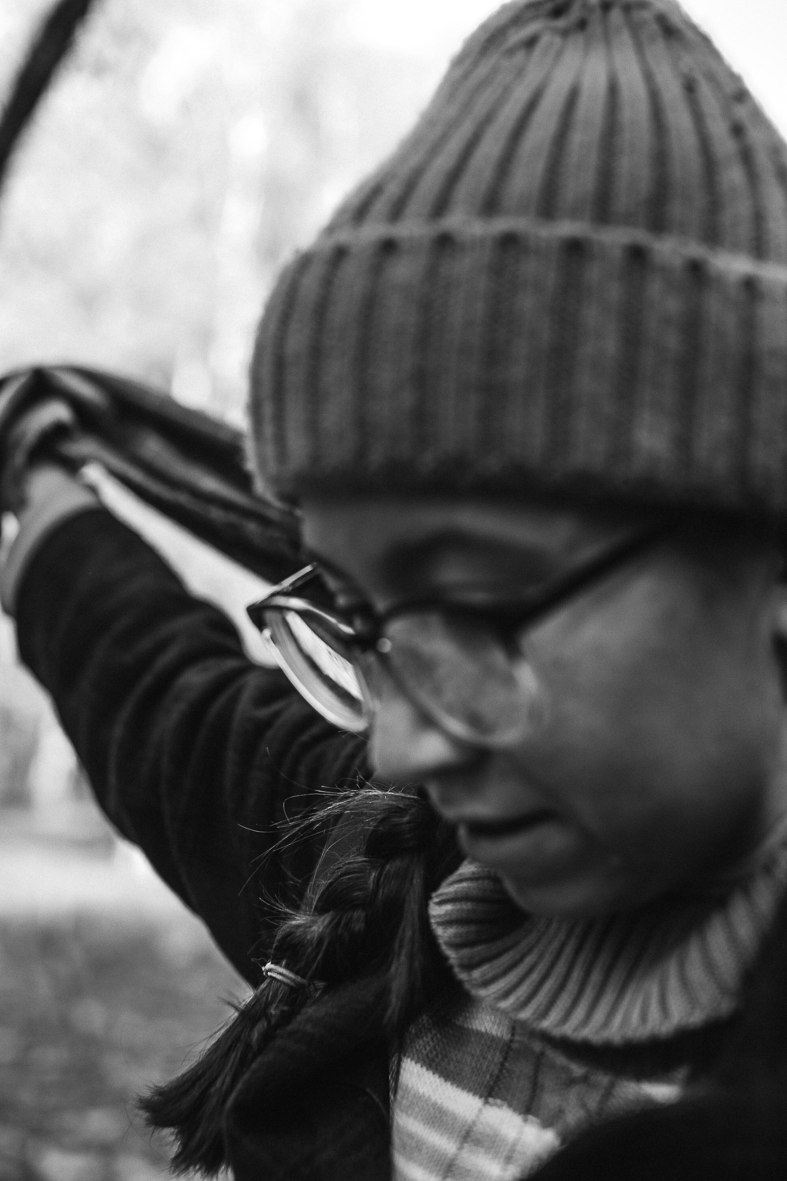Grayscale Photo of Person Wearing black Hoodie and Kerchief · Free ...