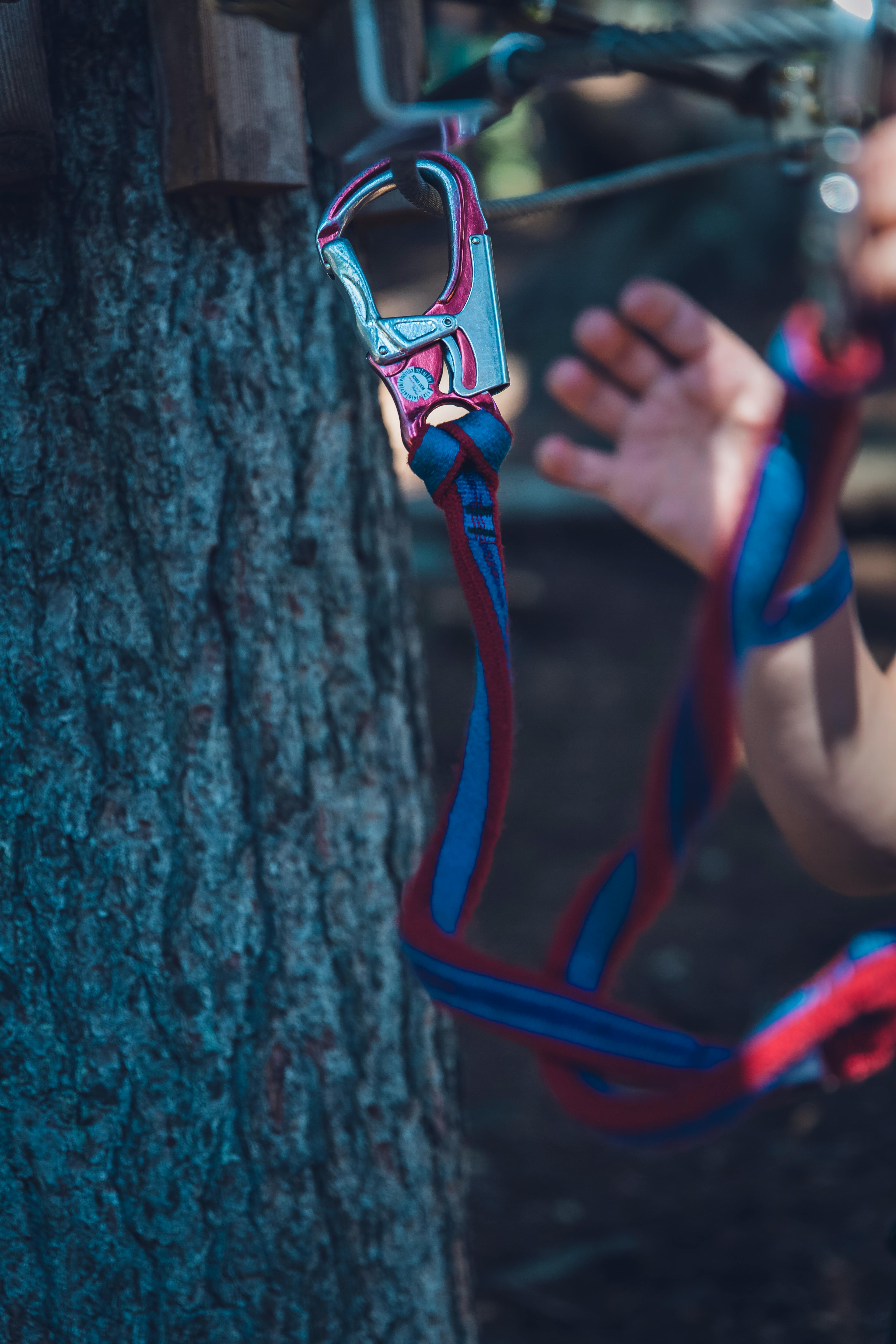 Free stock photo of carabiner, climbing, cord