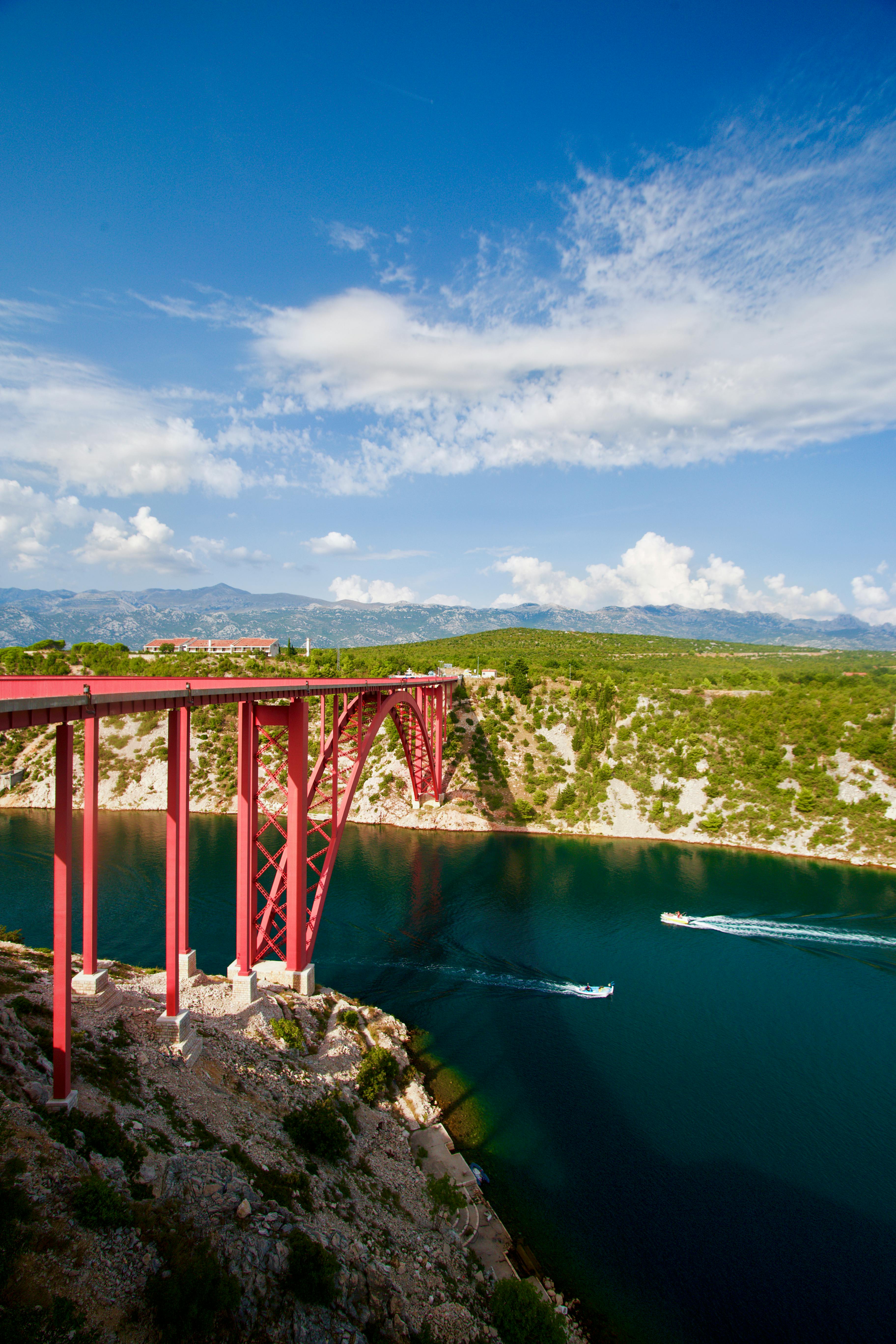 Red Steel Bridge · Free Stock Photo