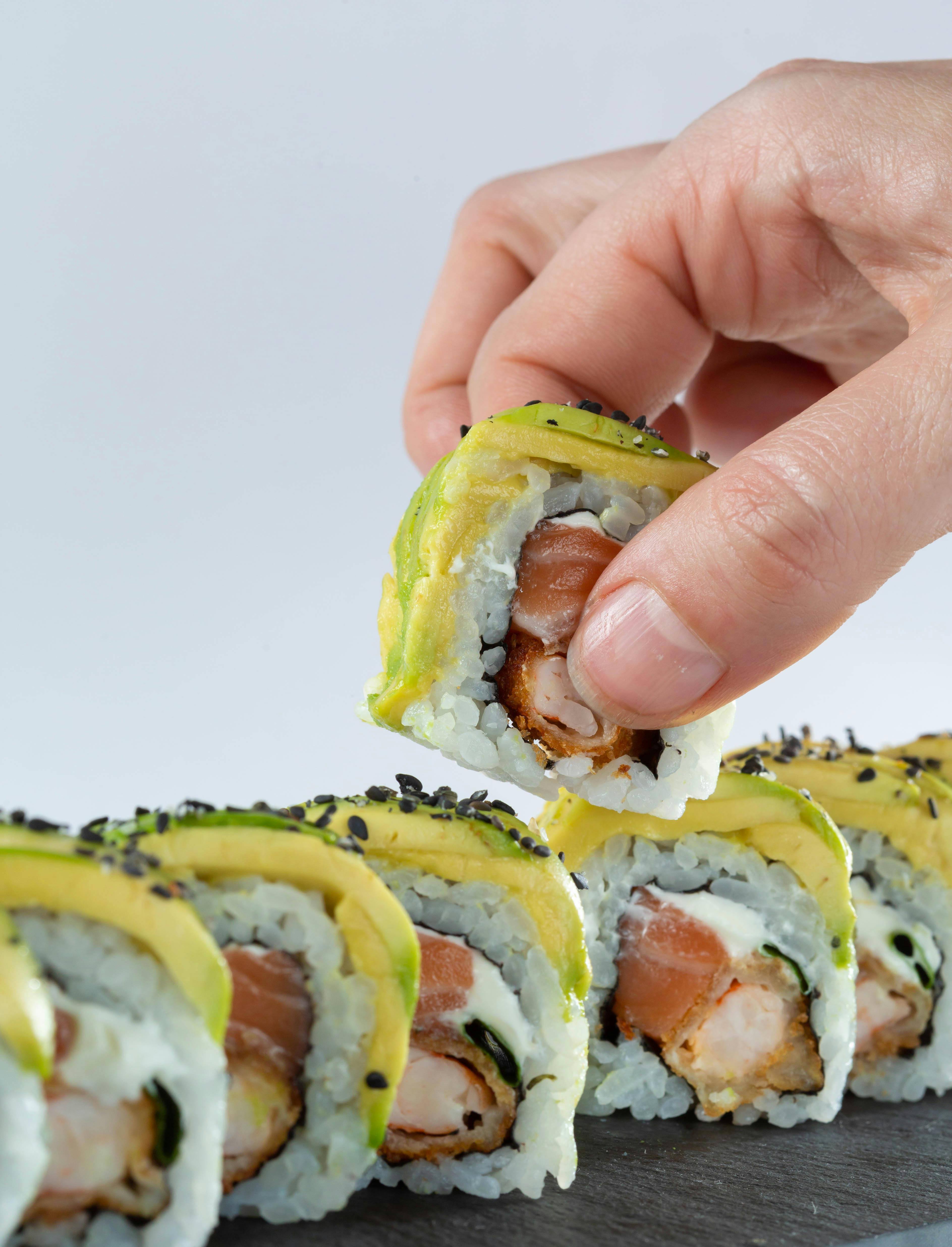 Stacked Sushi in Close-up Photography · Free Stock Photo