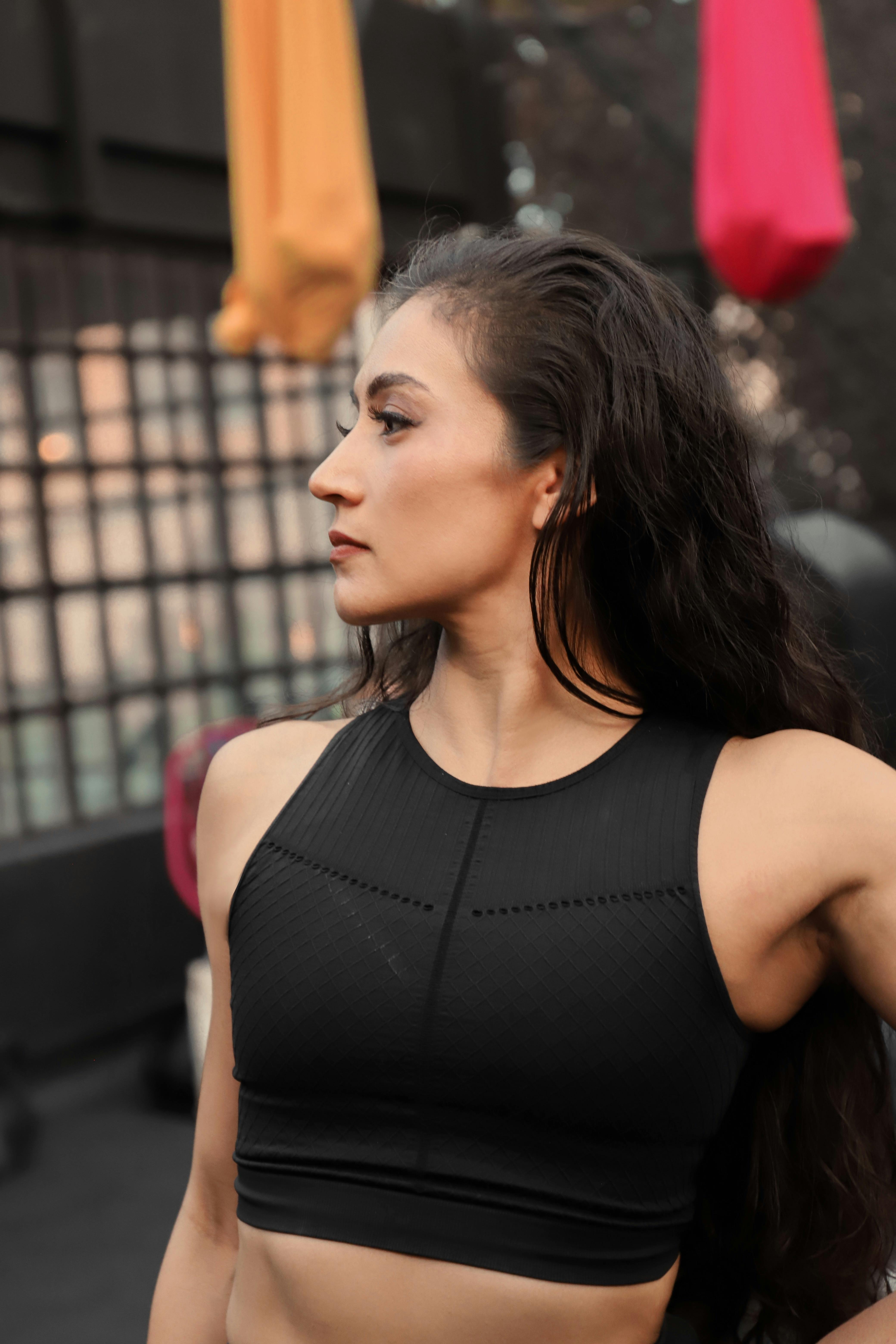 Yellow Sports Bra on Woman Back · Free Stock Photo