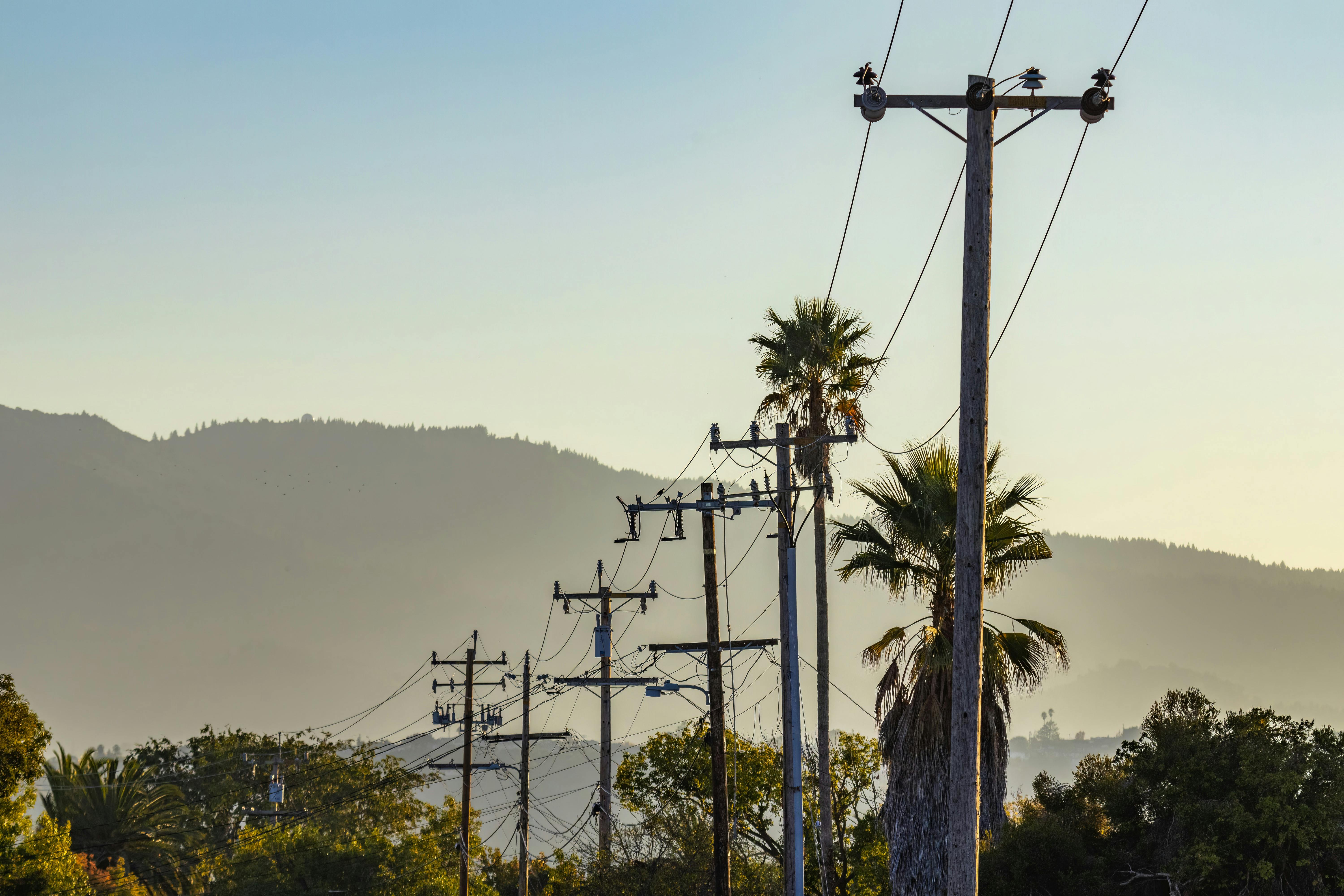 Electrical Wires on Wooden Post on Street · Free Stock Photo