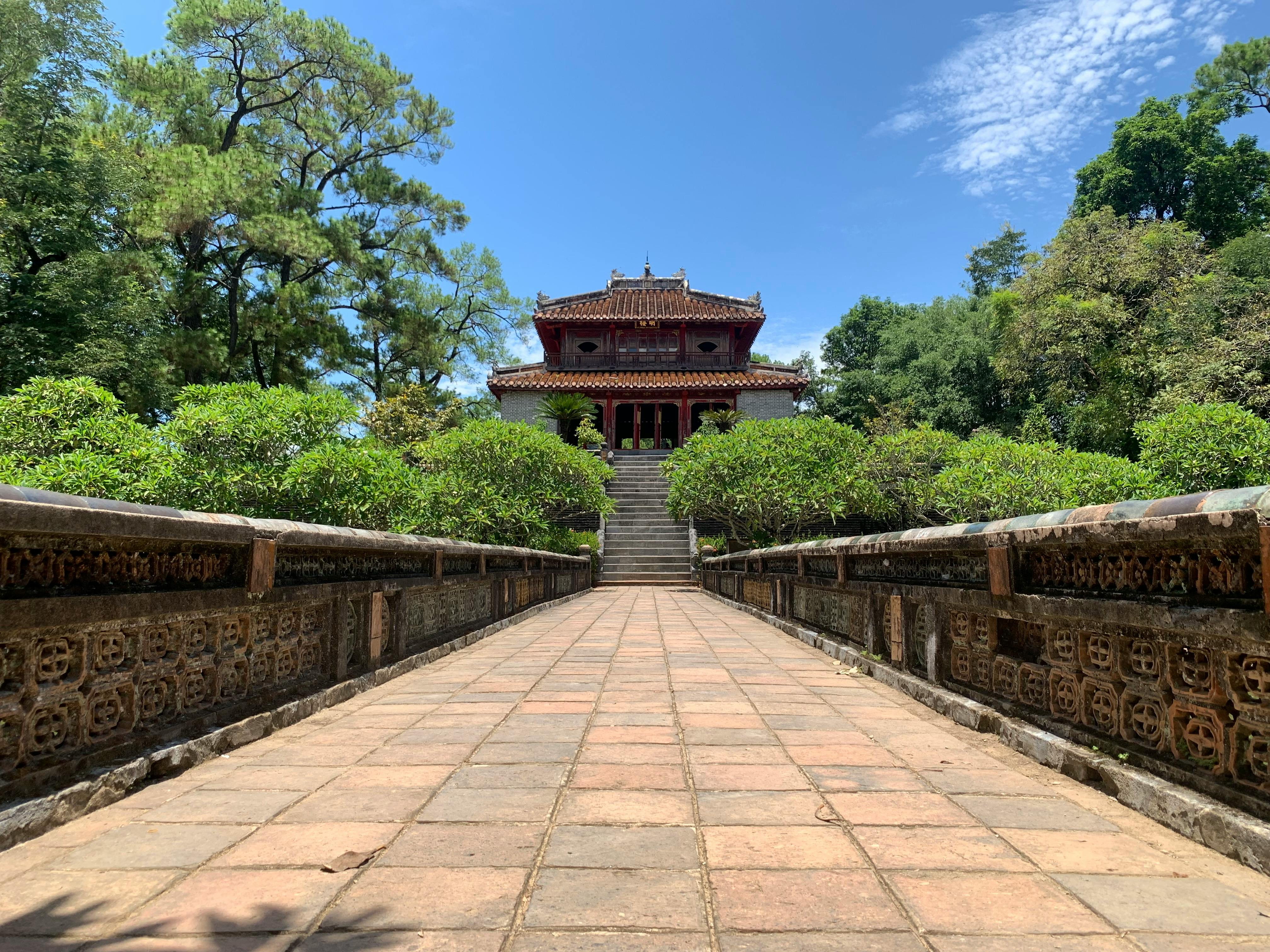 Photo of a Walkway and a Temple · Free Stock Photo