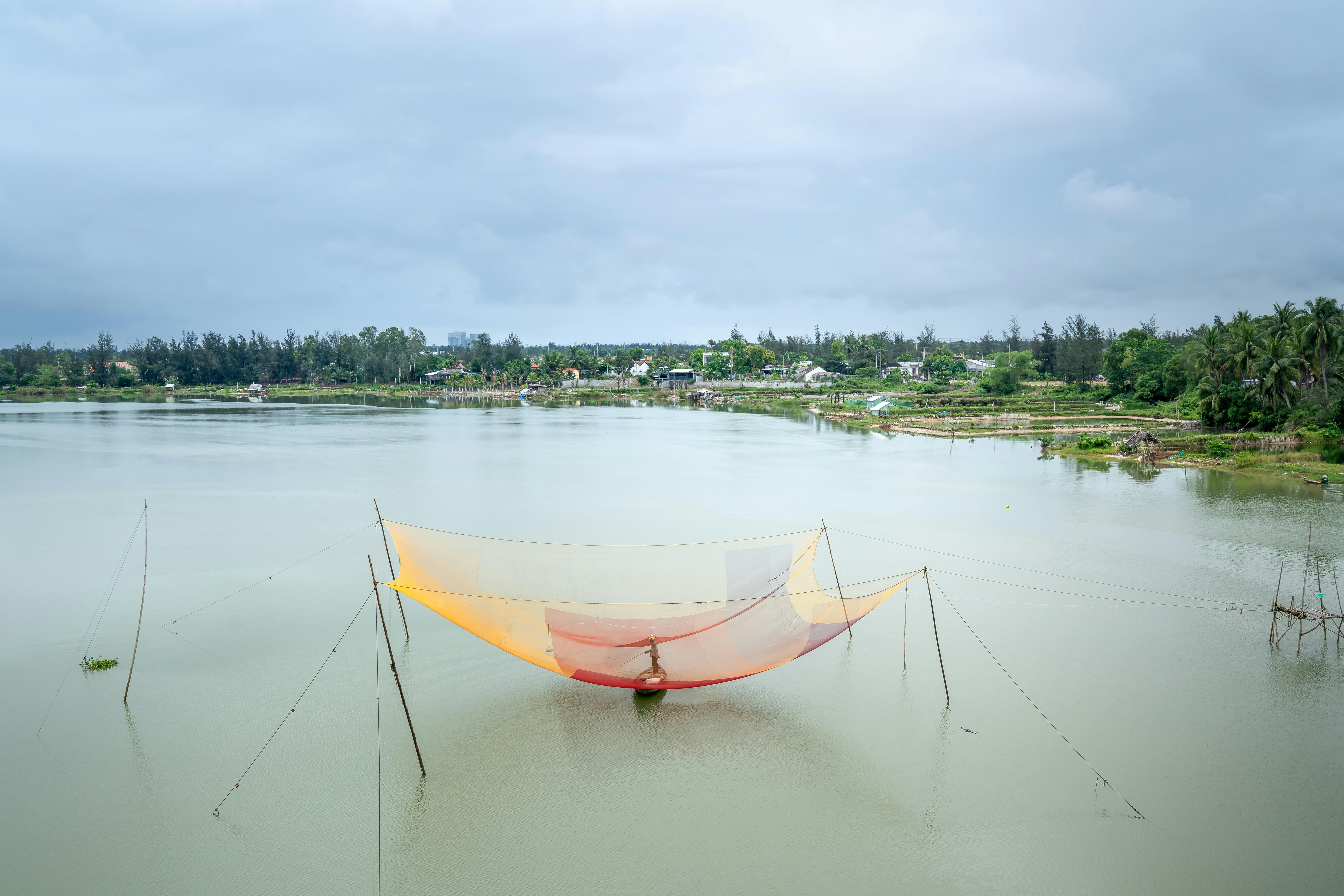 Traditional Fishing Net Over River · Free Stock Photo