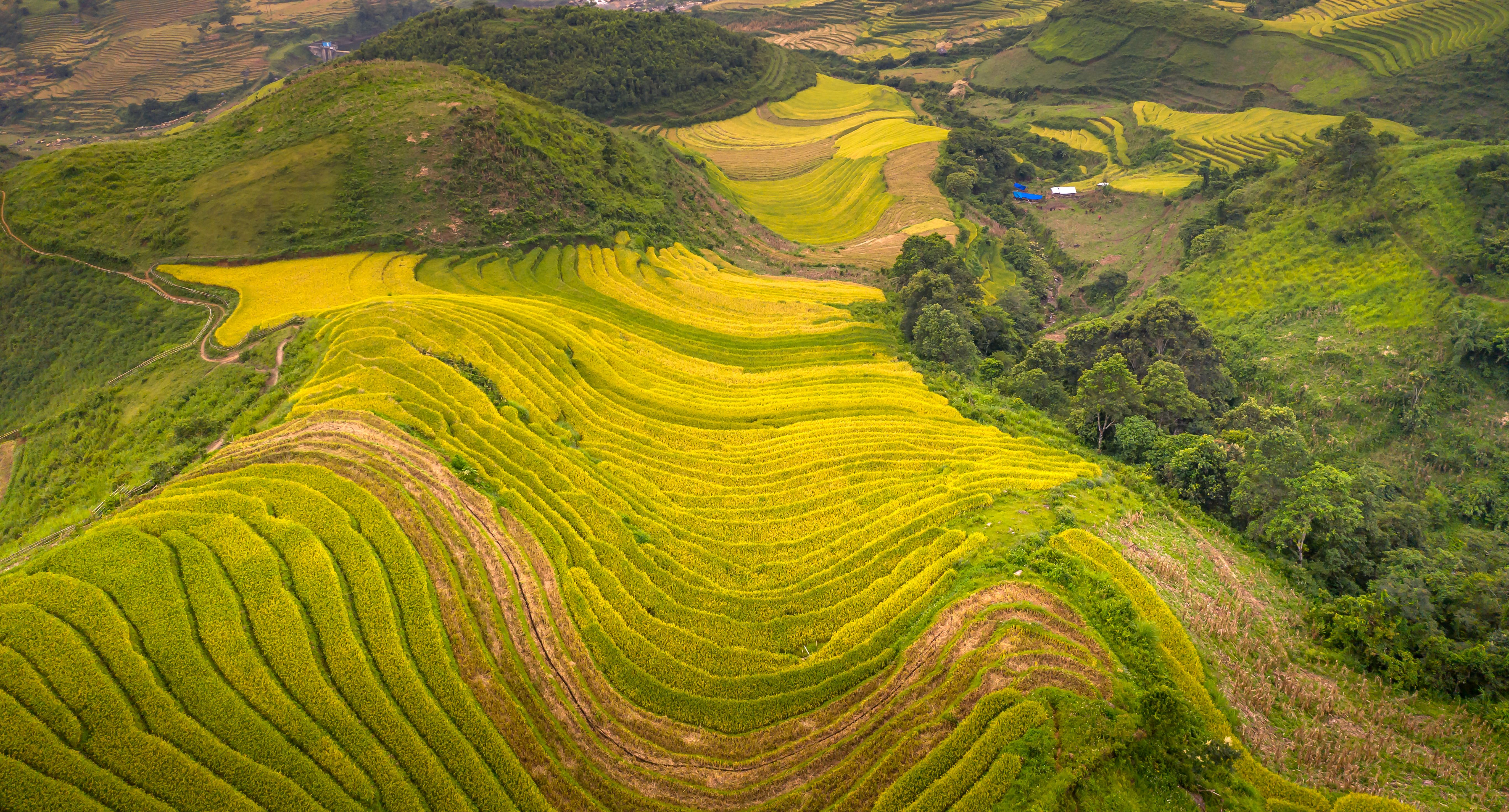 Aerial View of Mountains and Hills · Free Stock Photo