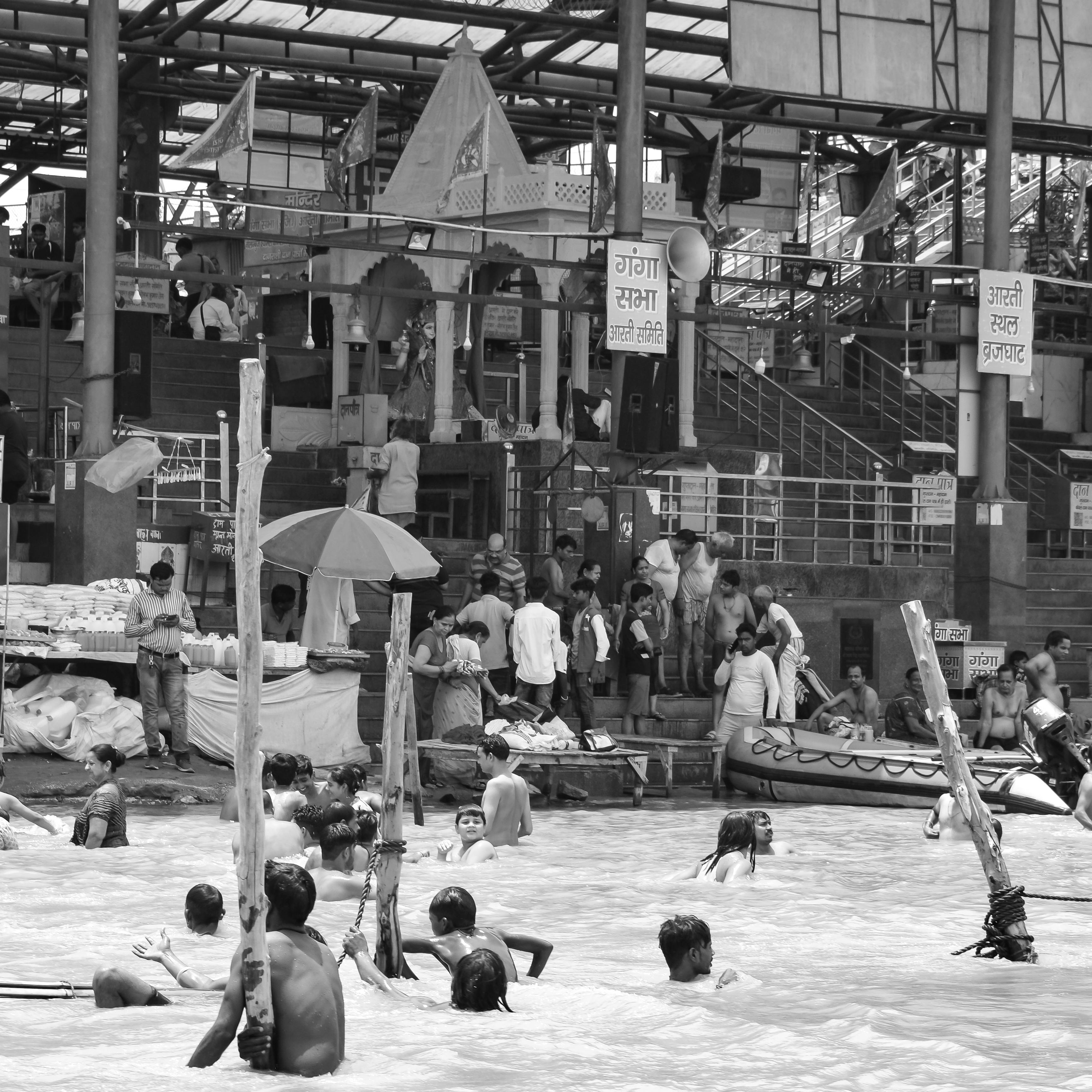 People Bathing in a River · Free Stock Photo