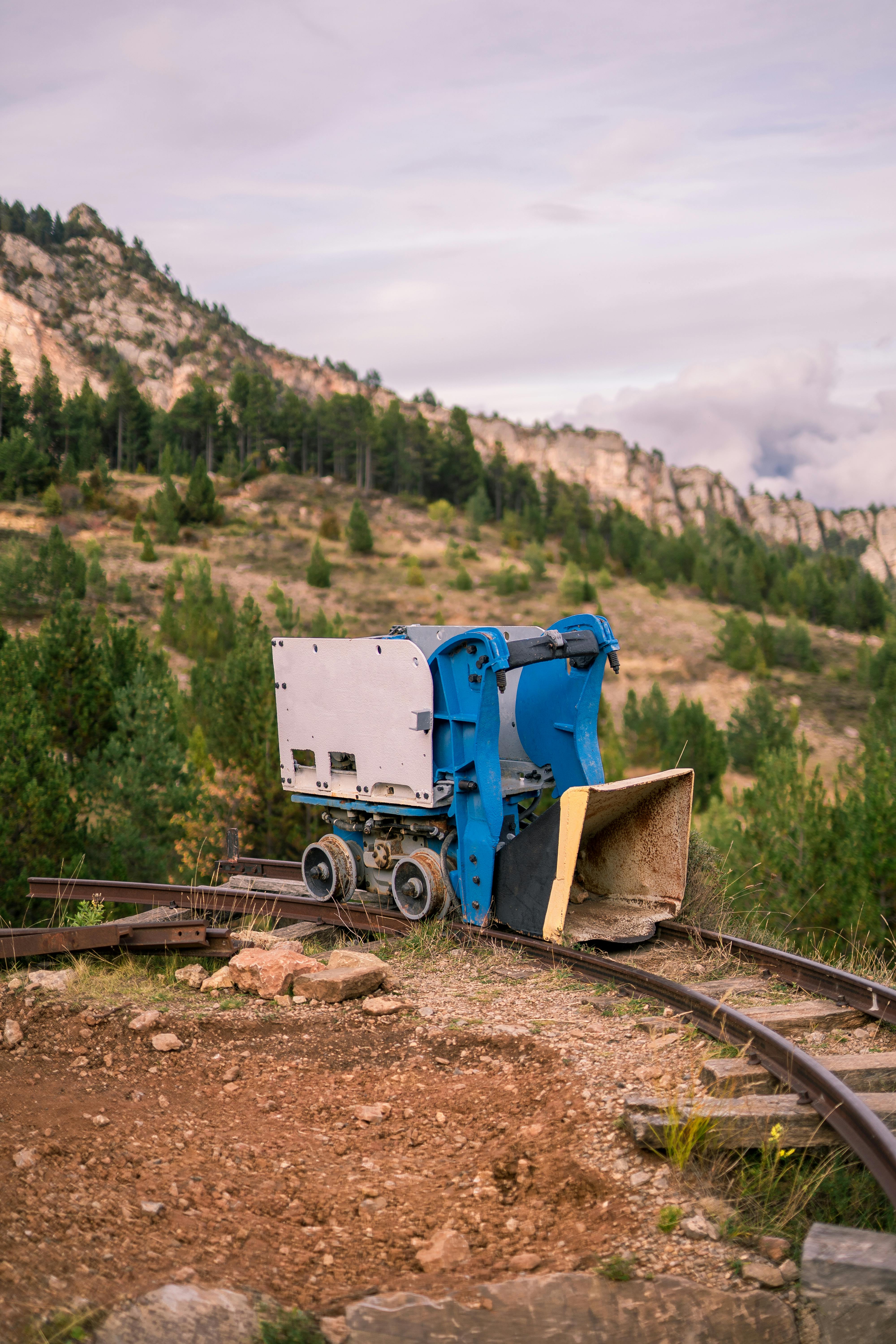 old mining train on the tracks · Free Stock Photo