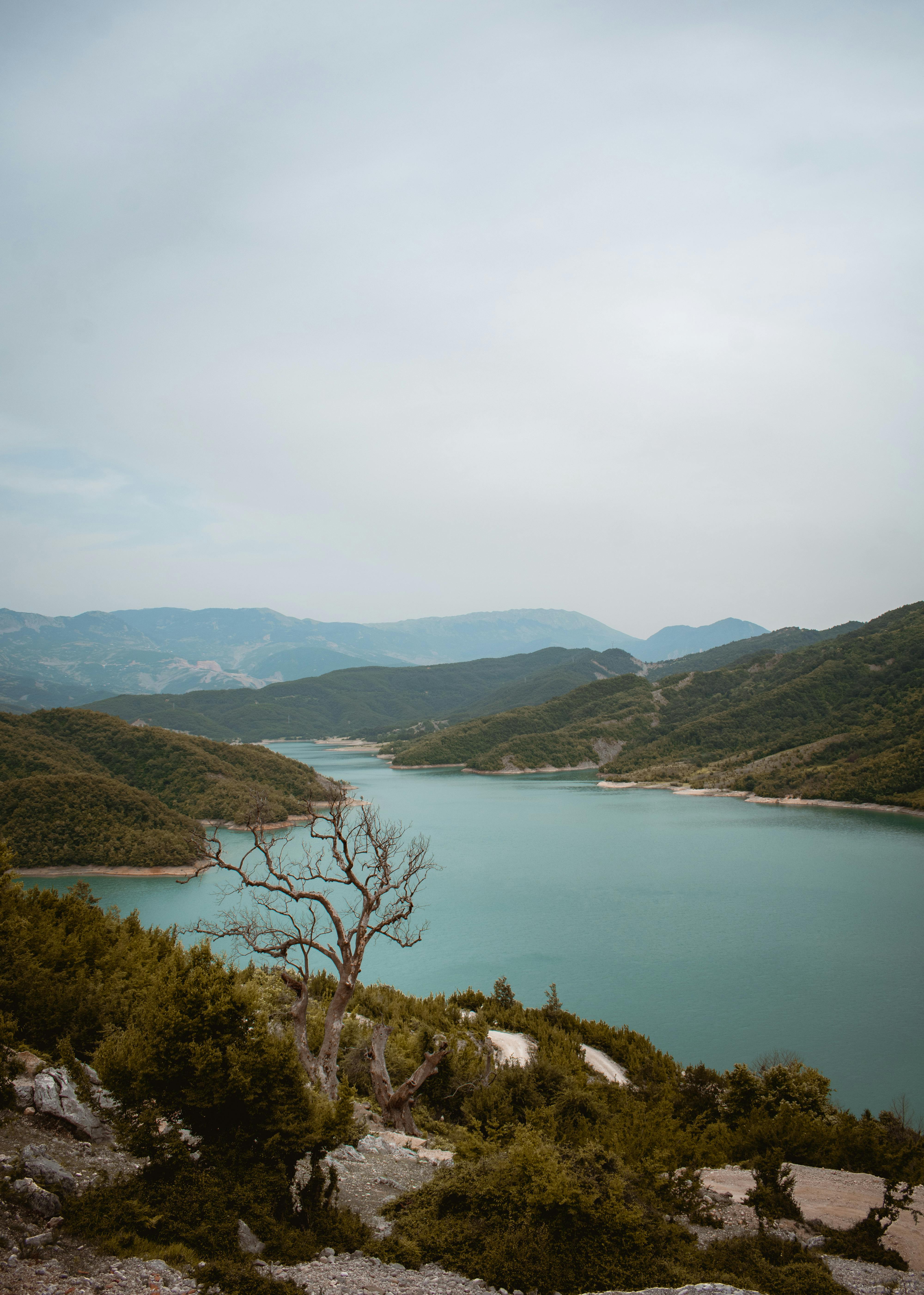 River in Between Mountains · Free Stock Photo