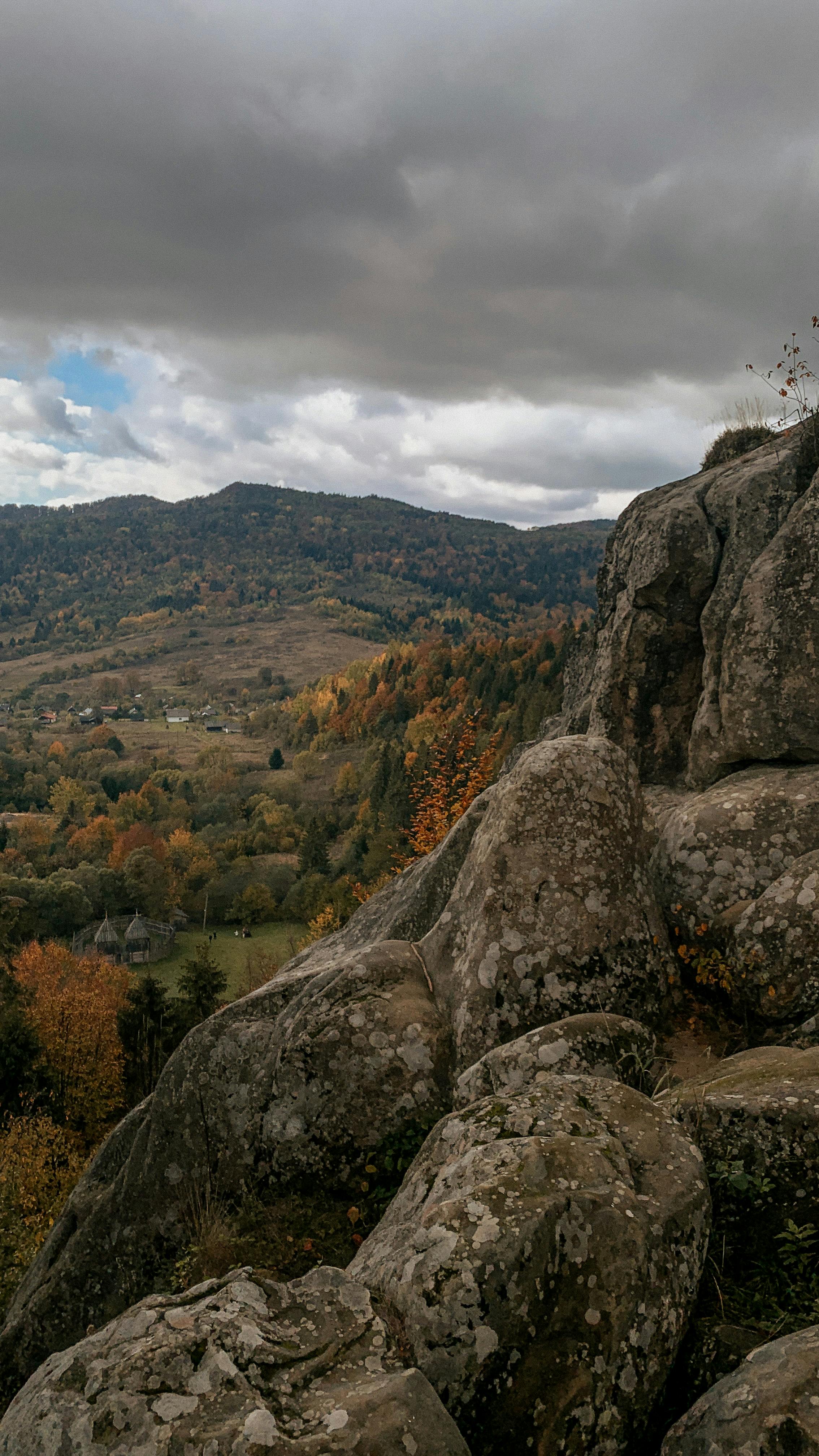 Brown Rock Mountains Under the White Clouds · Free Stock Photo