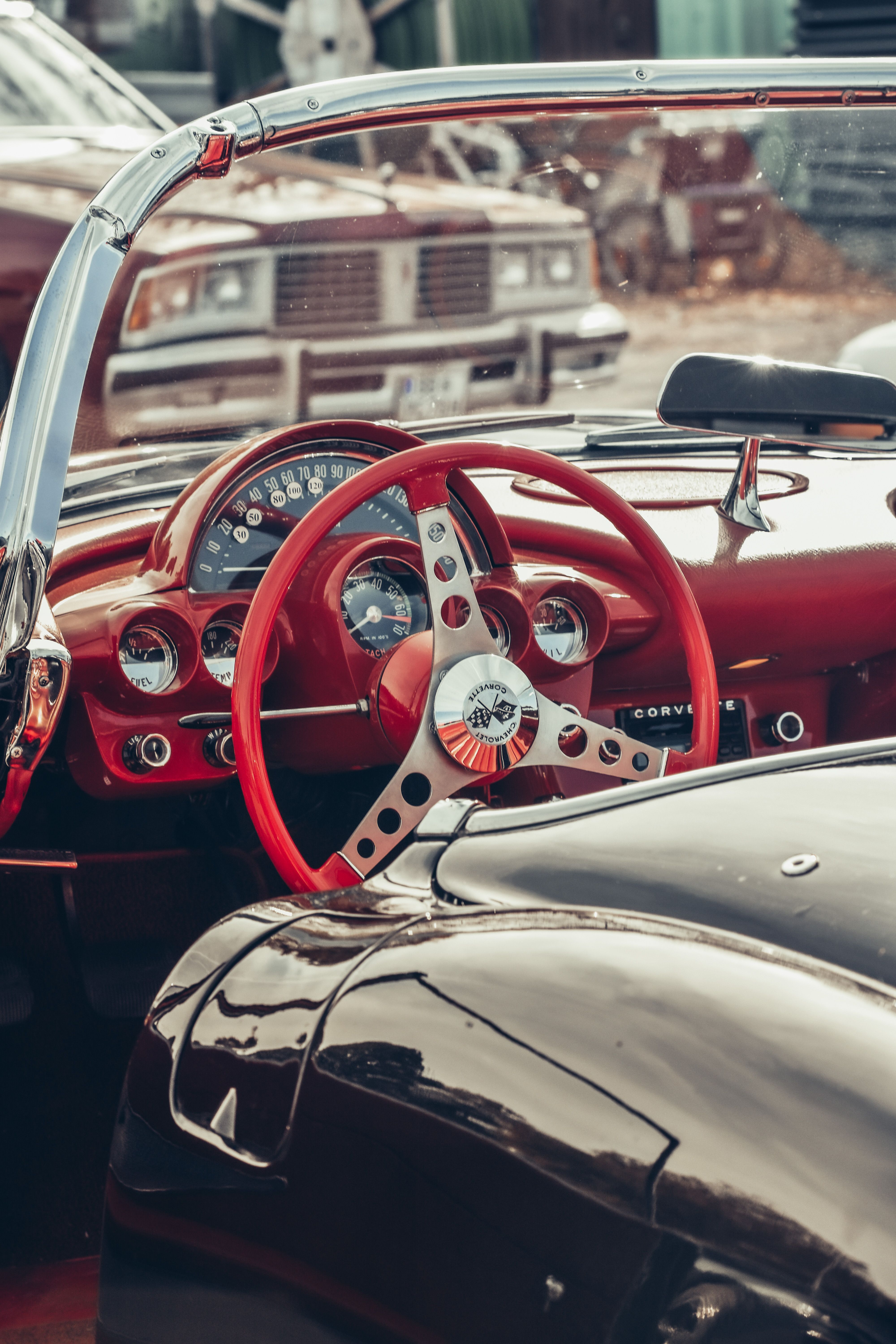 Red and White Vintage Car · Free Stock Photo