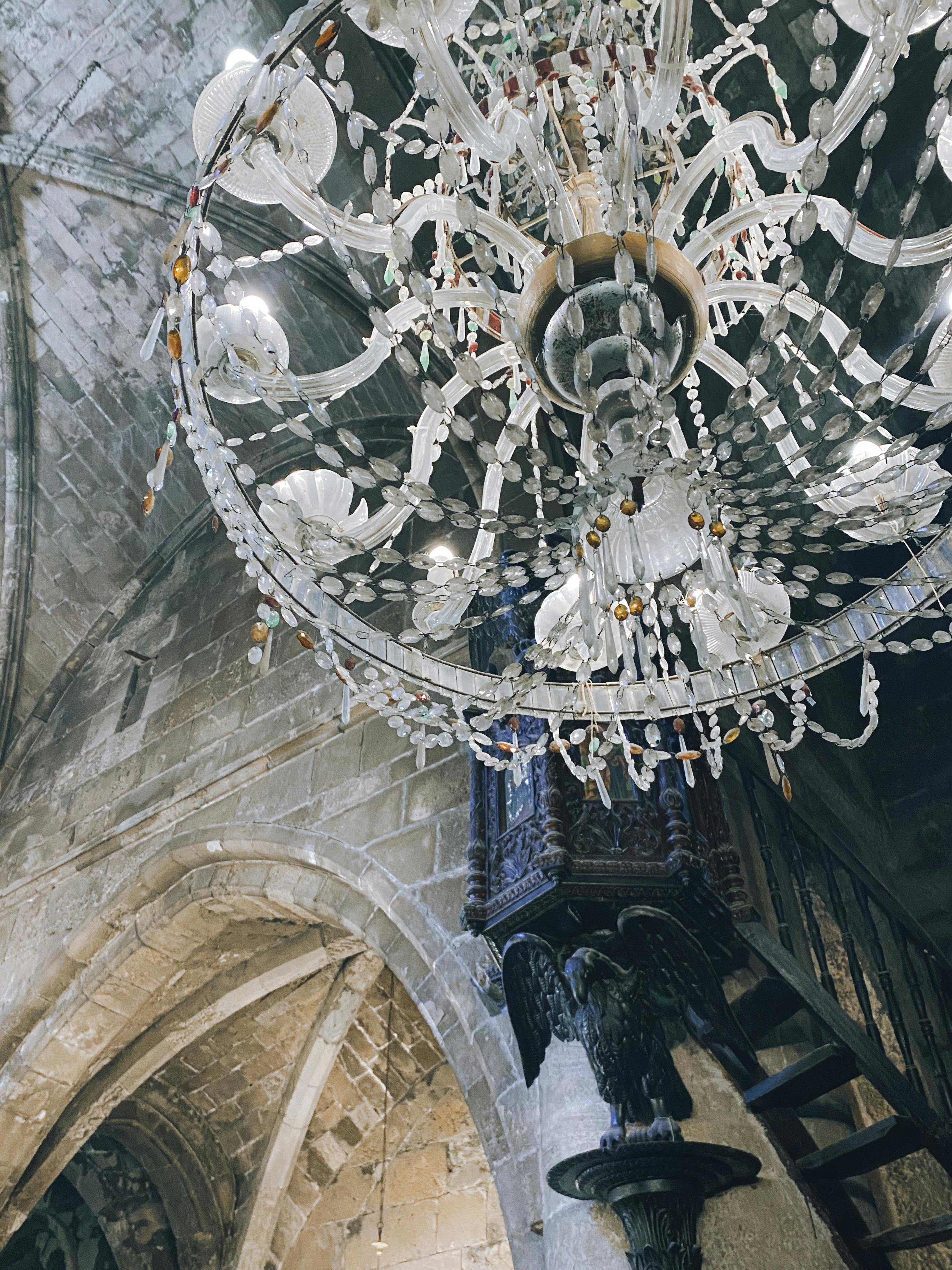 Low Angle Shot of a Hanging Chandelier · Free Stock Photo