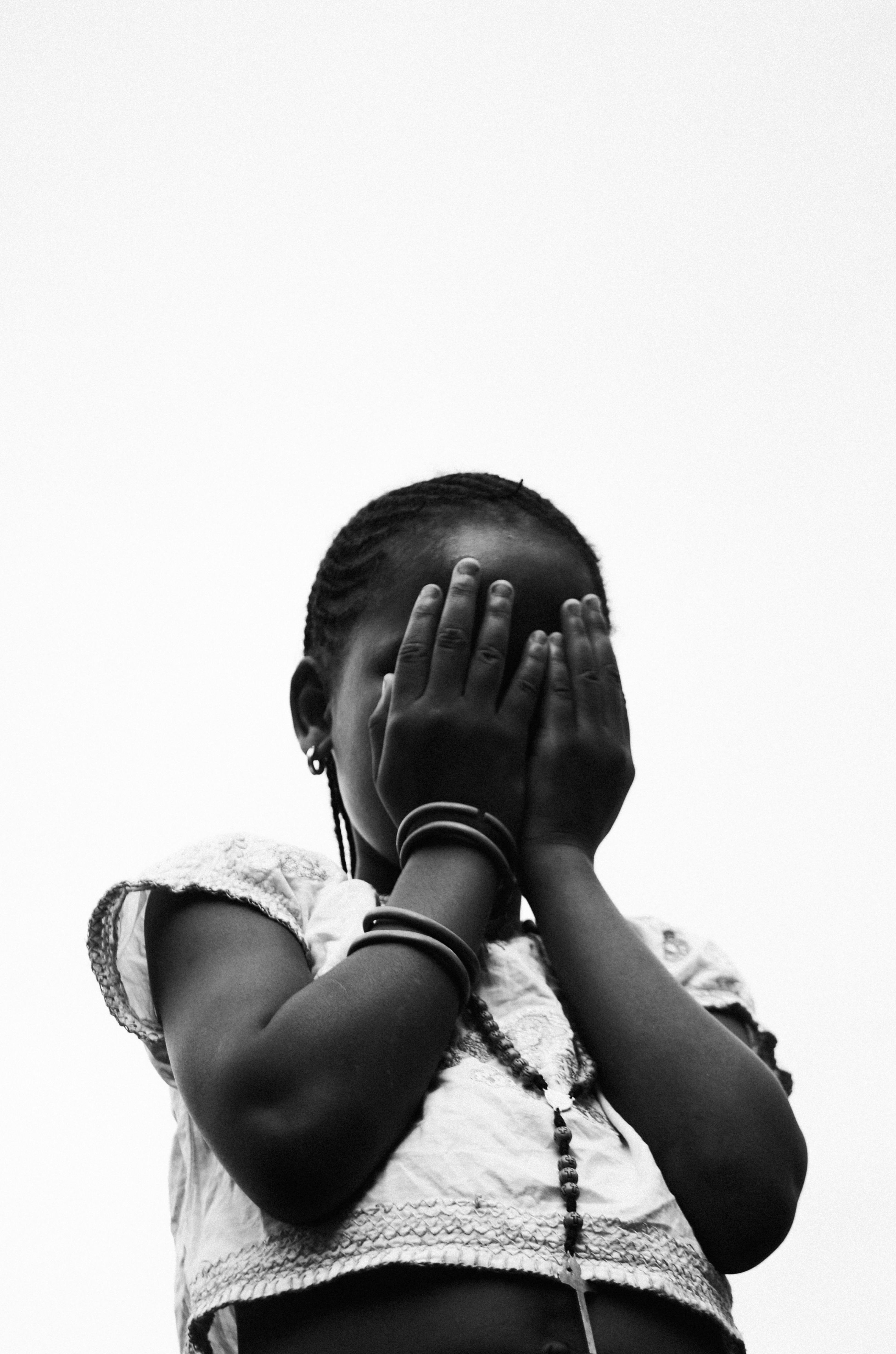 Grayscale Photo of Kids on the Beach · Free Stock Photo