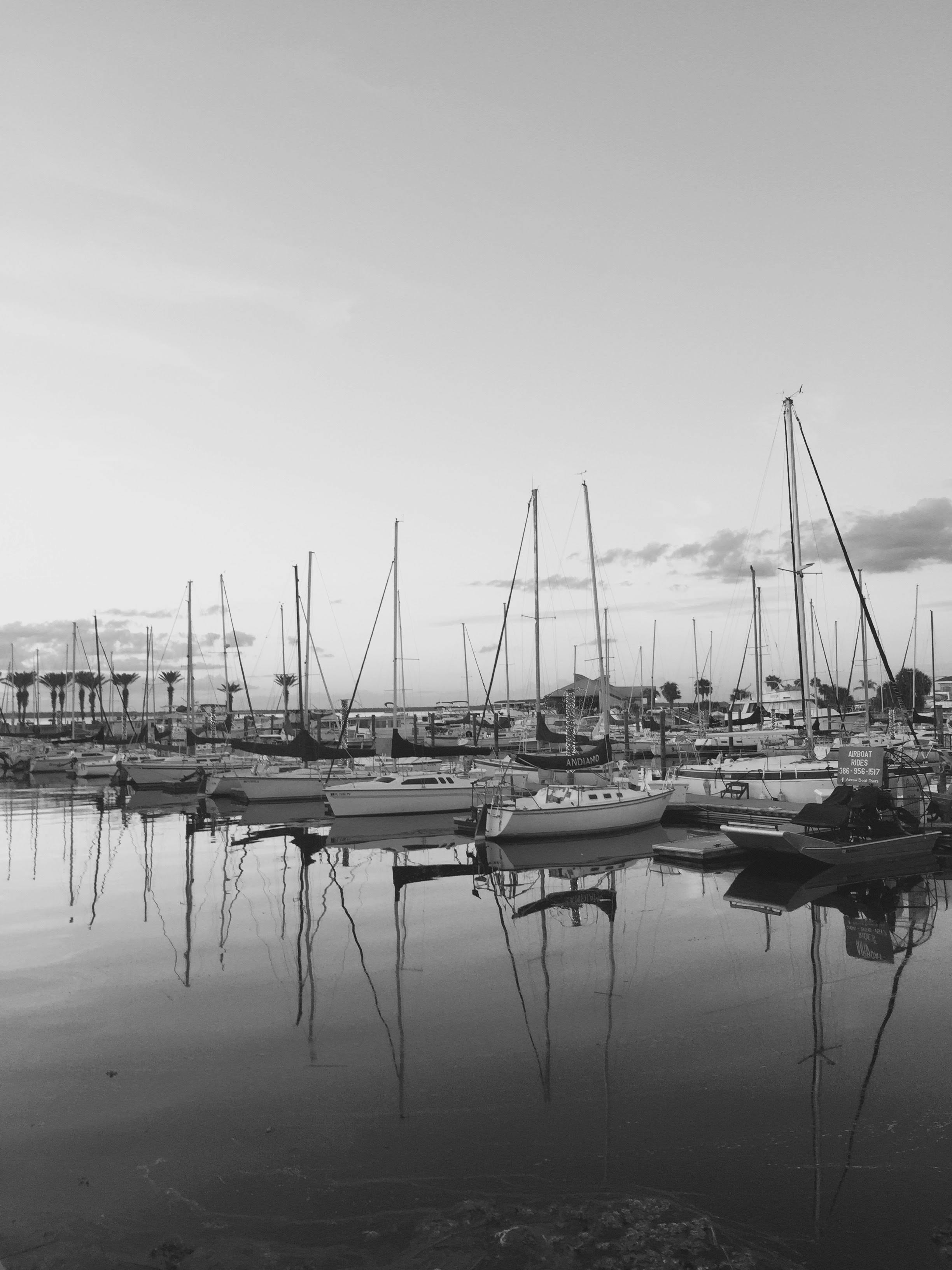 Grayscale Photo of a Ship on Sea · Free Stock Photo