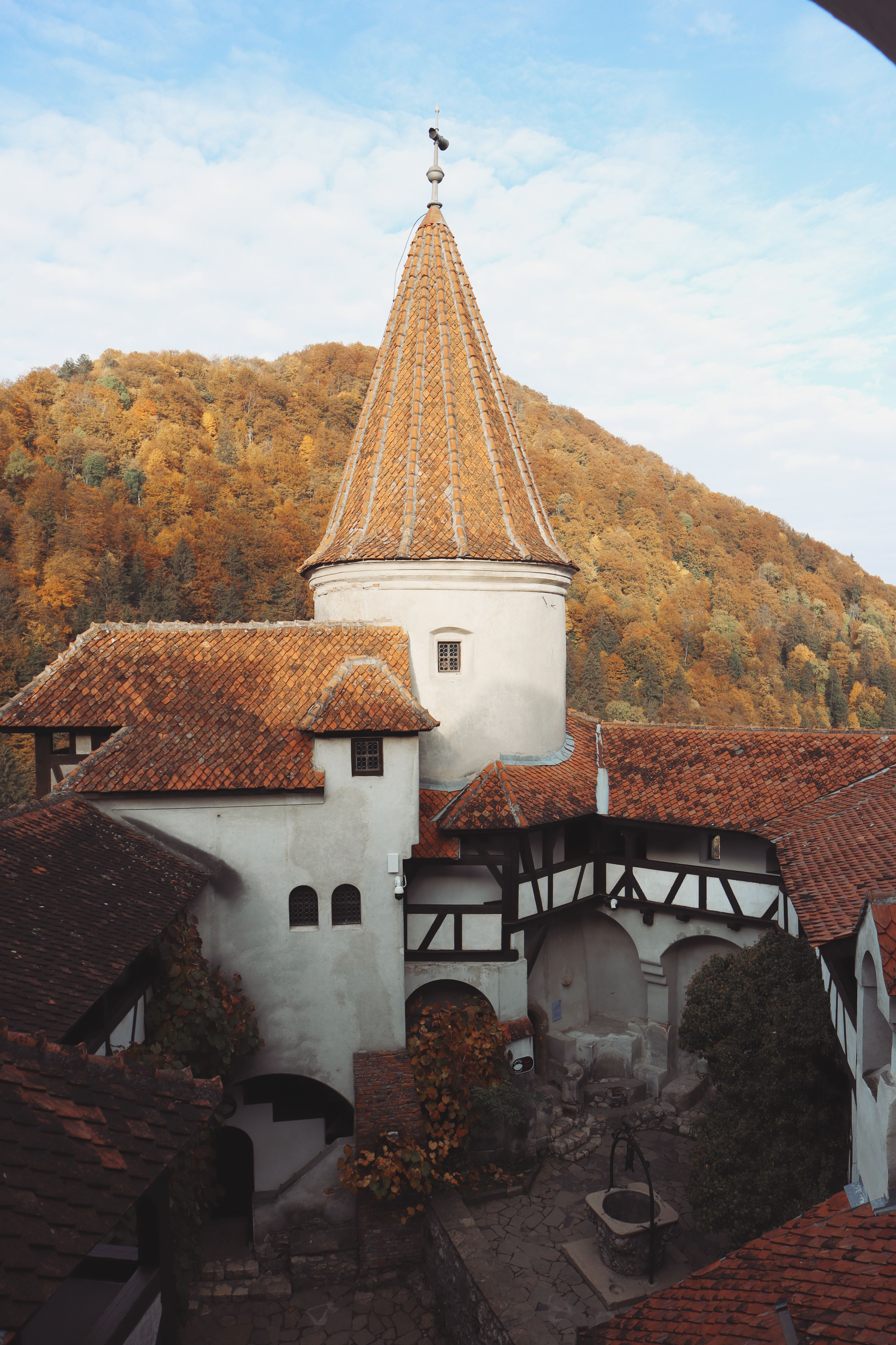 Gray Mansion with Tower · Free Stock Photo