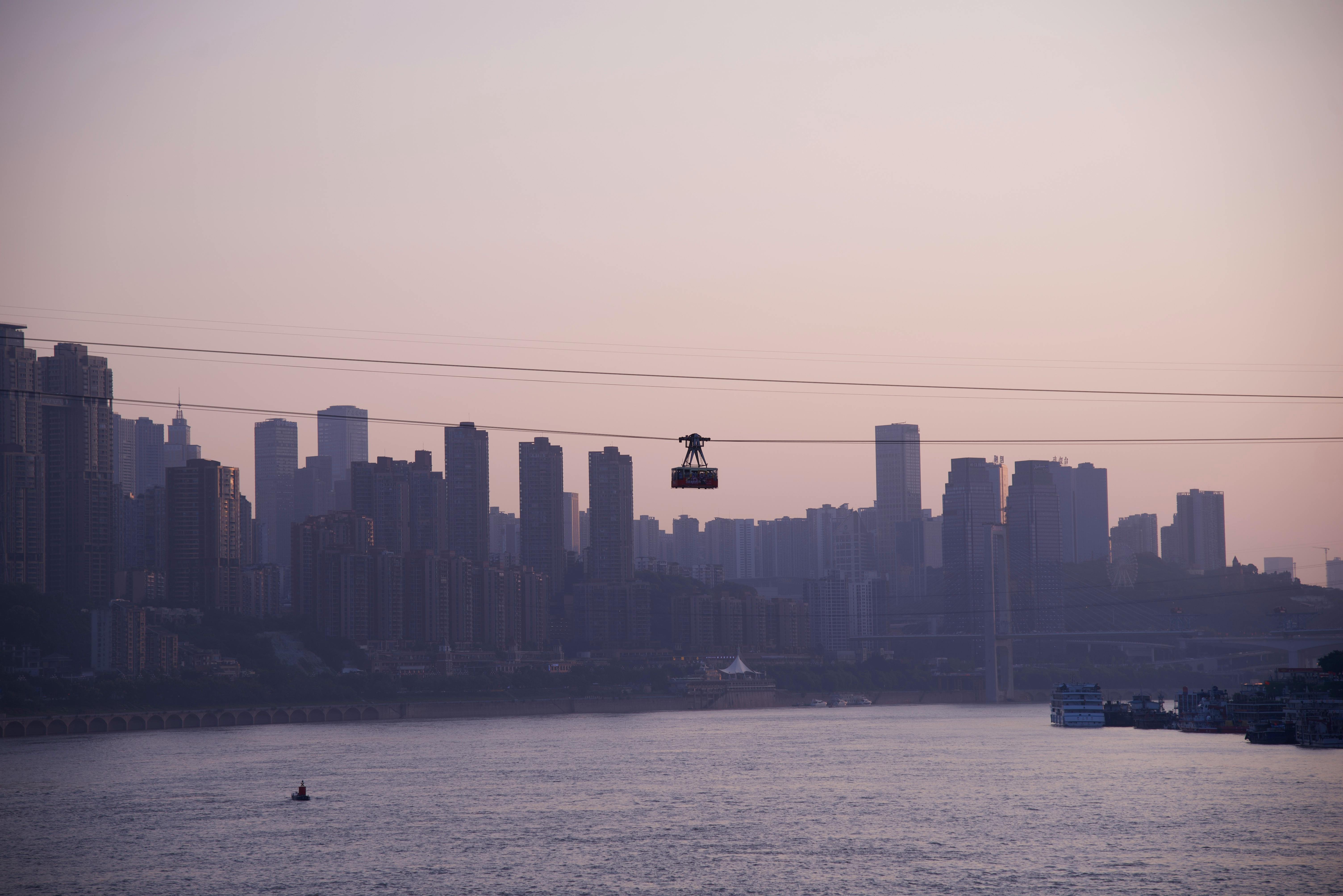 Yangtze River Cableway Aerial Tramway in Downtown Chongqing · Free ...