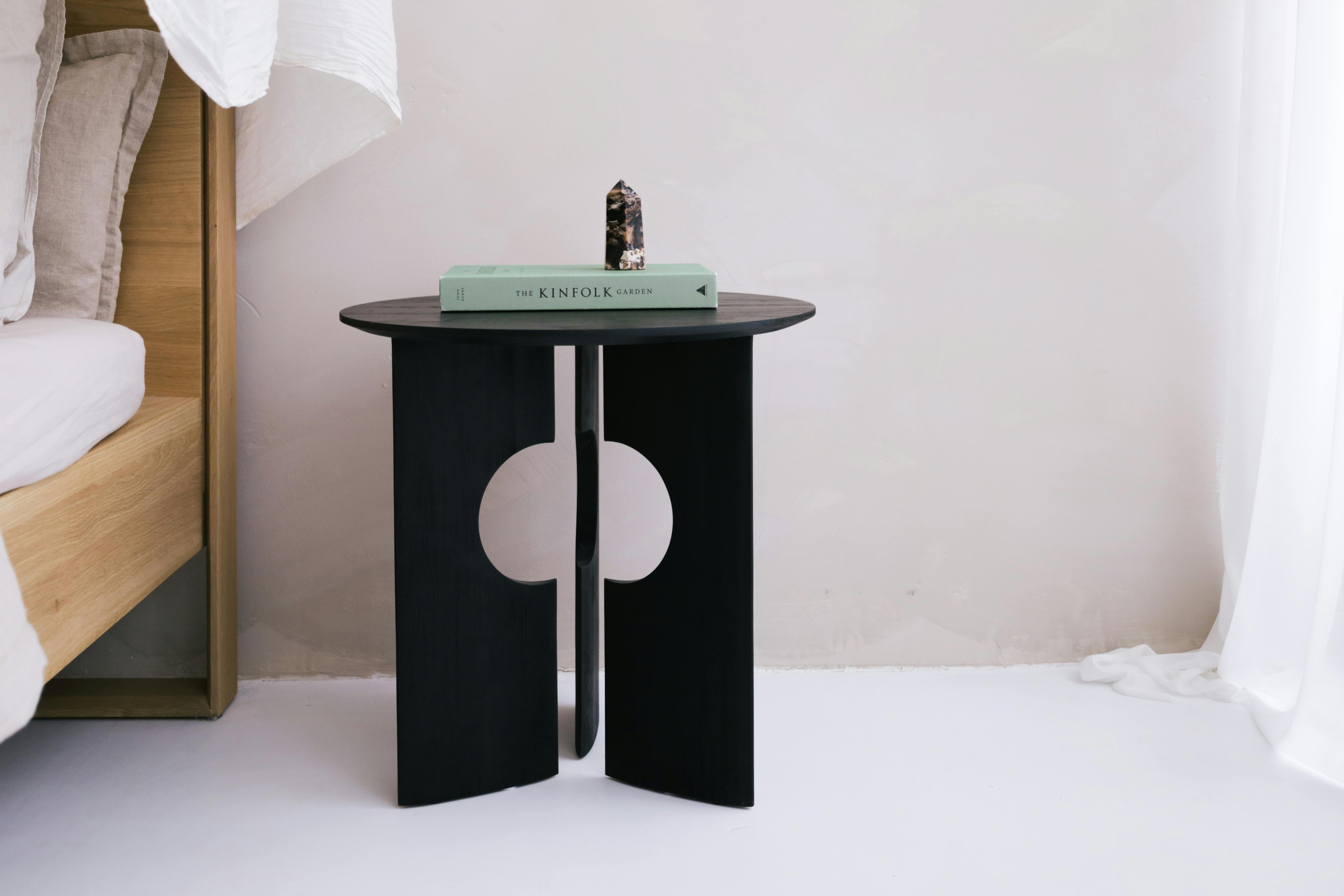 Book and Crystal on Wooden Bedside Table · Free Stock Photo