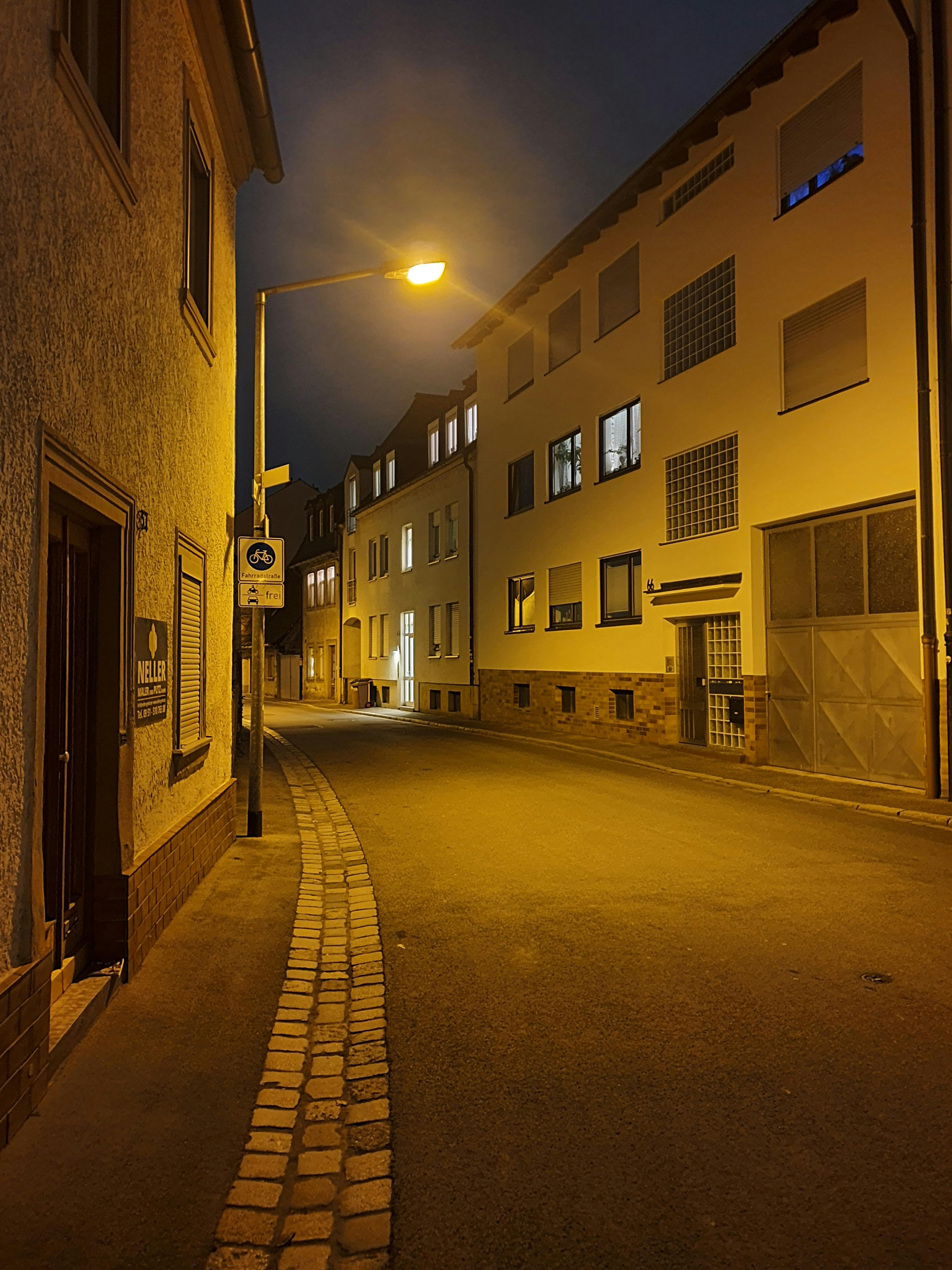Empty Street in Town at Night · Free Stock Photo