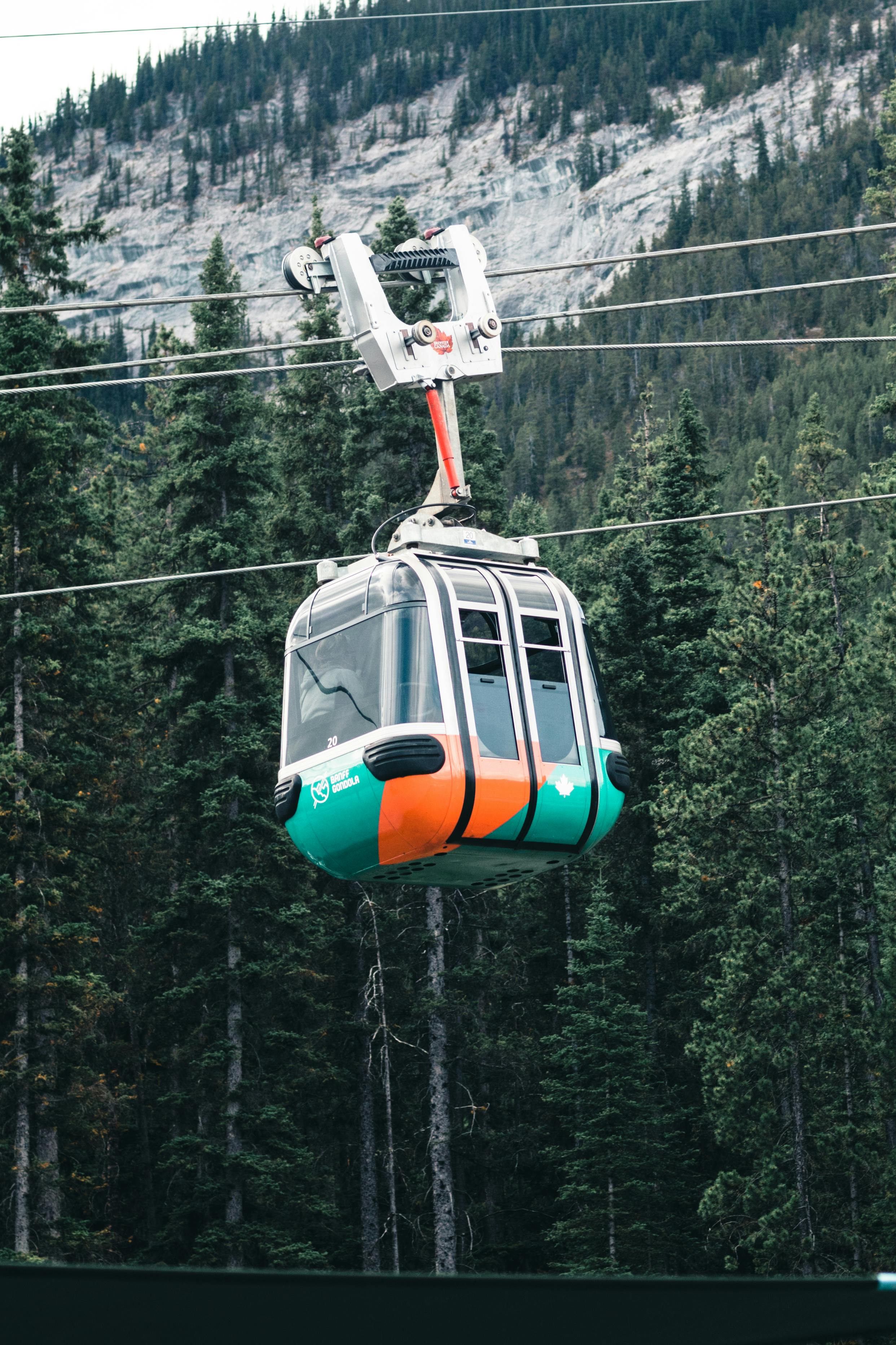 Blue and White Cable Car · Free Stock Photo