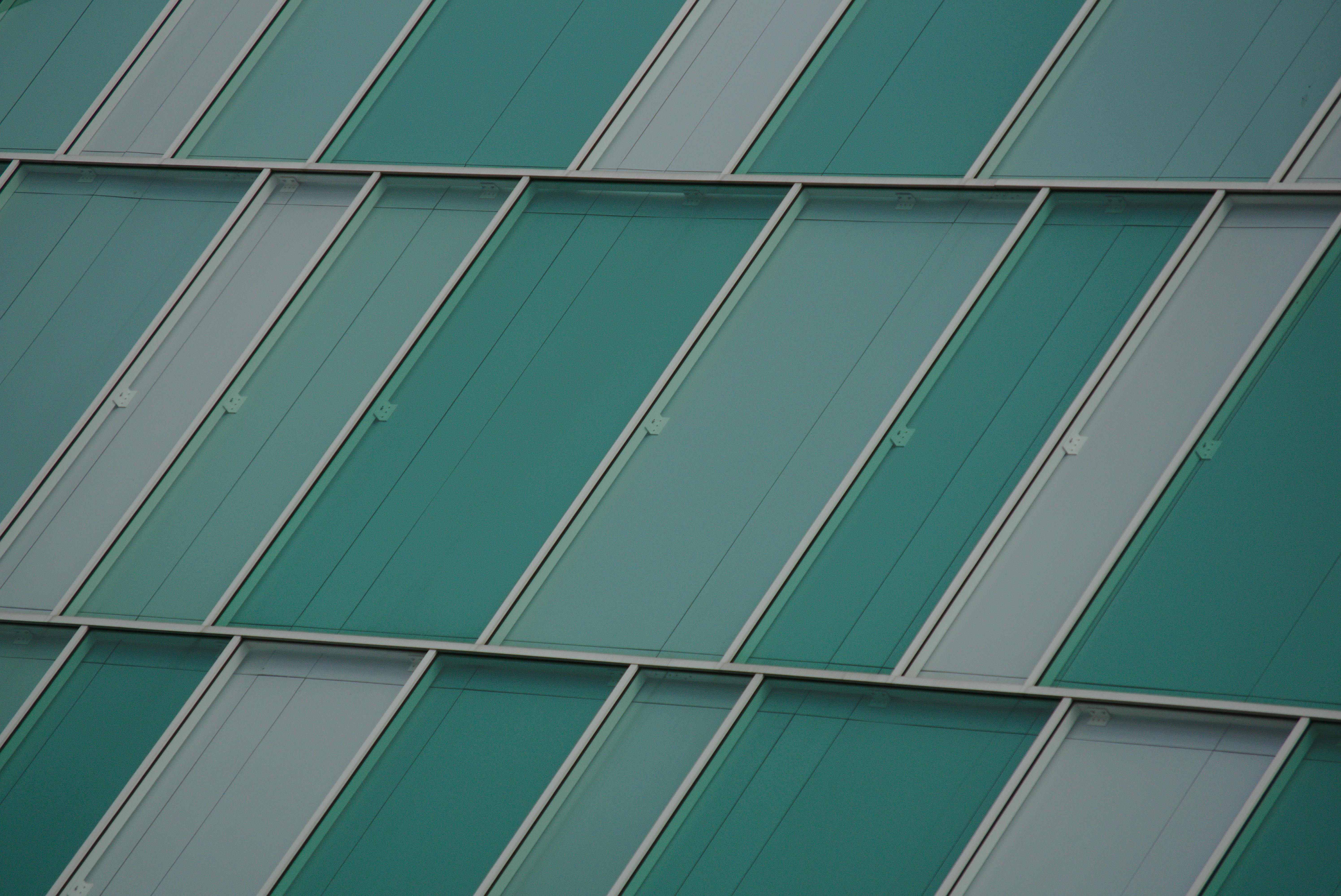 Rectangular Green and Clear Glass Panels · Free Stock Photo