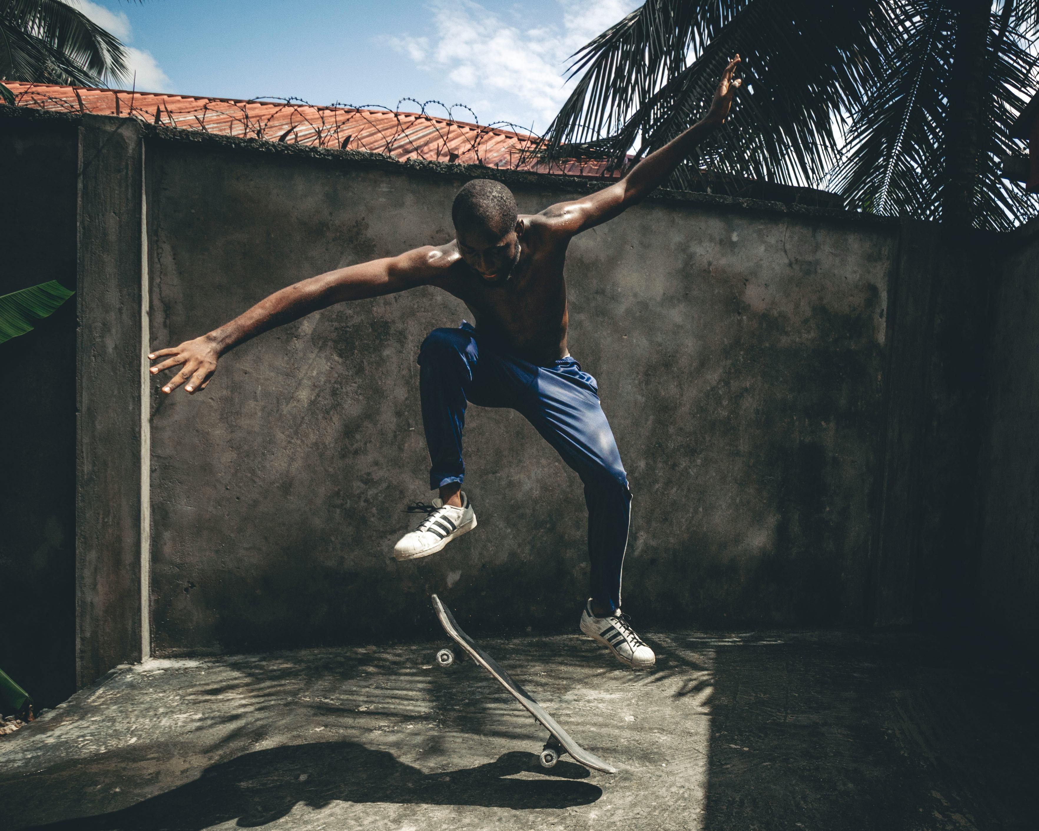 Man Skateboarding in Skatepark · Free Stock Photo