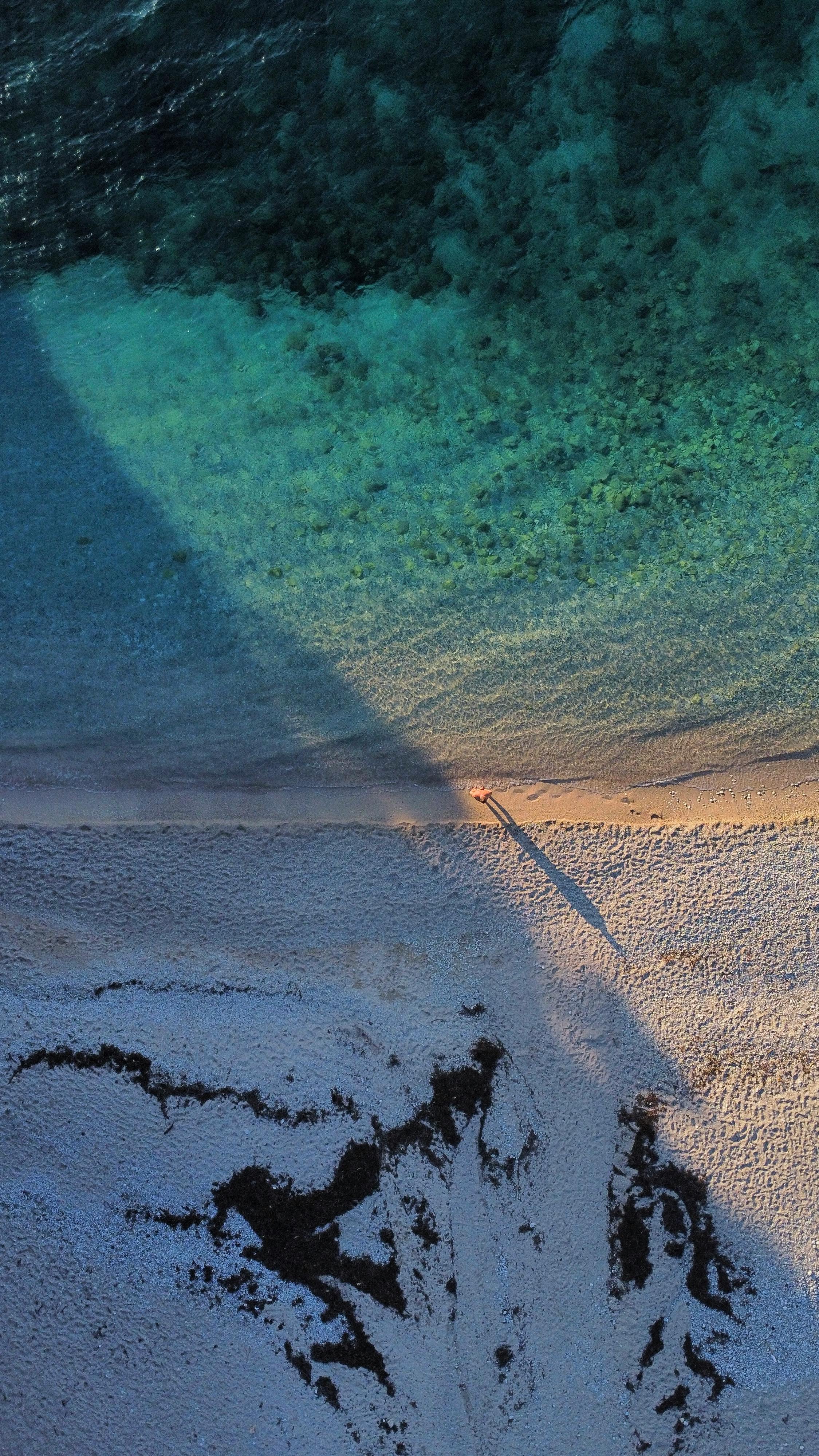 Top View of Beach and Sea Shore · Free Stock Photo