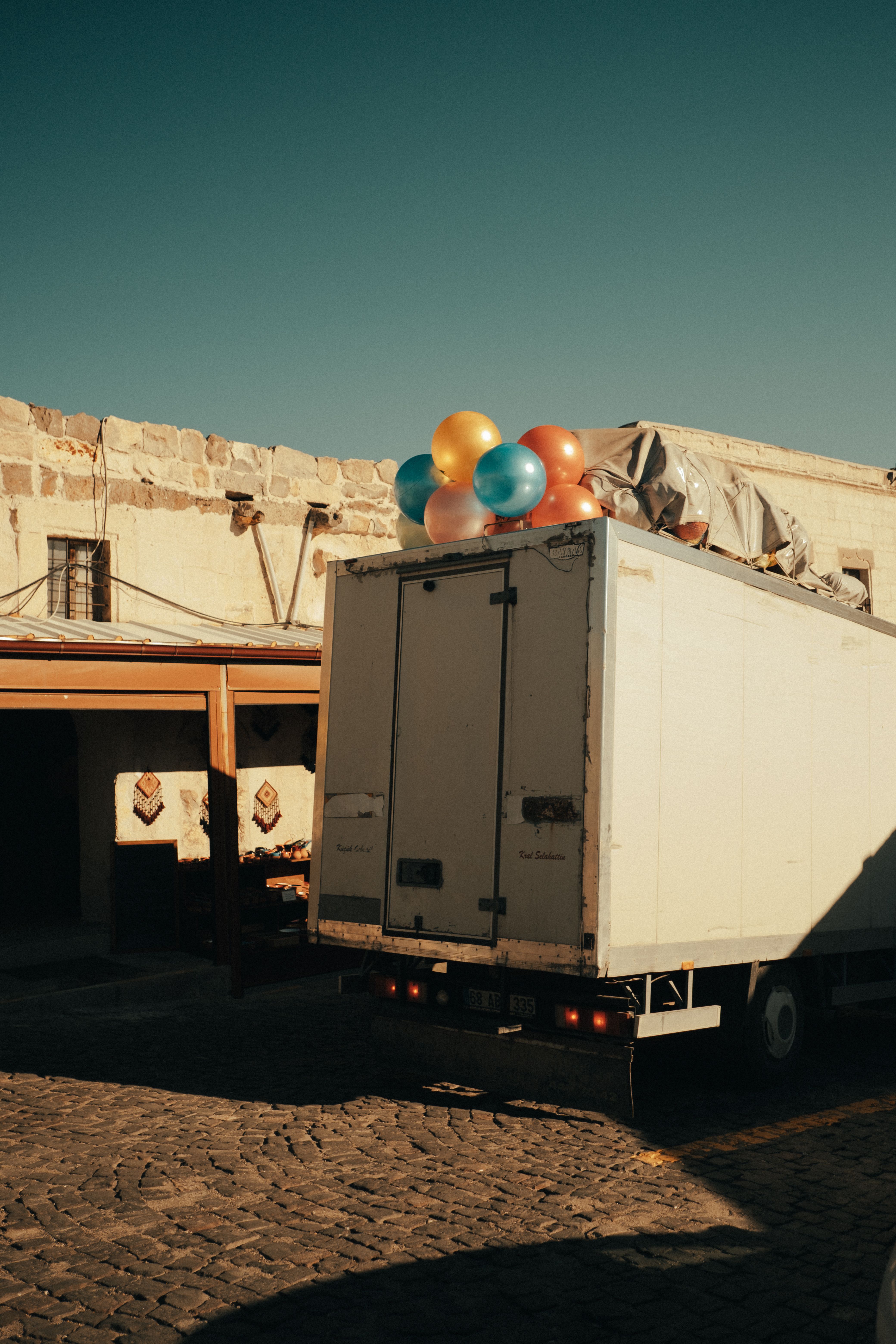 Man Walking out of Trailer · Free Stock Photo