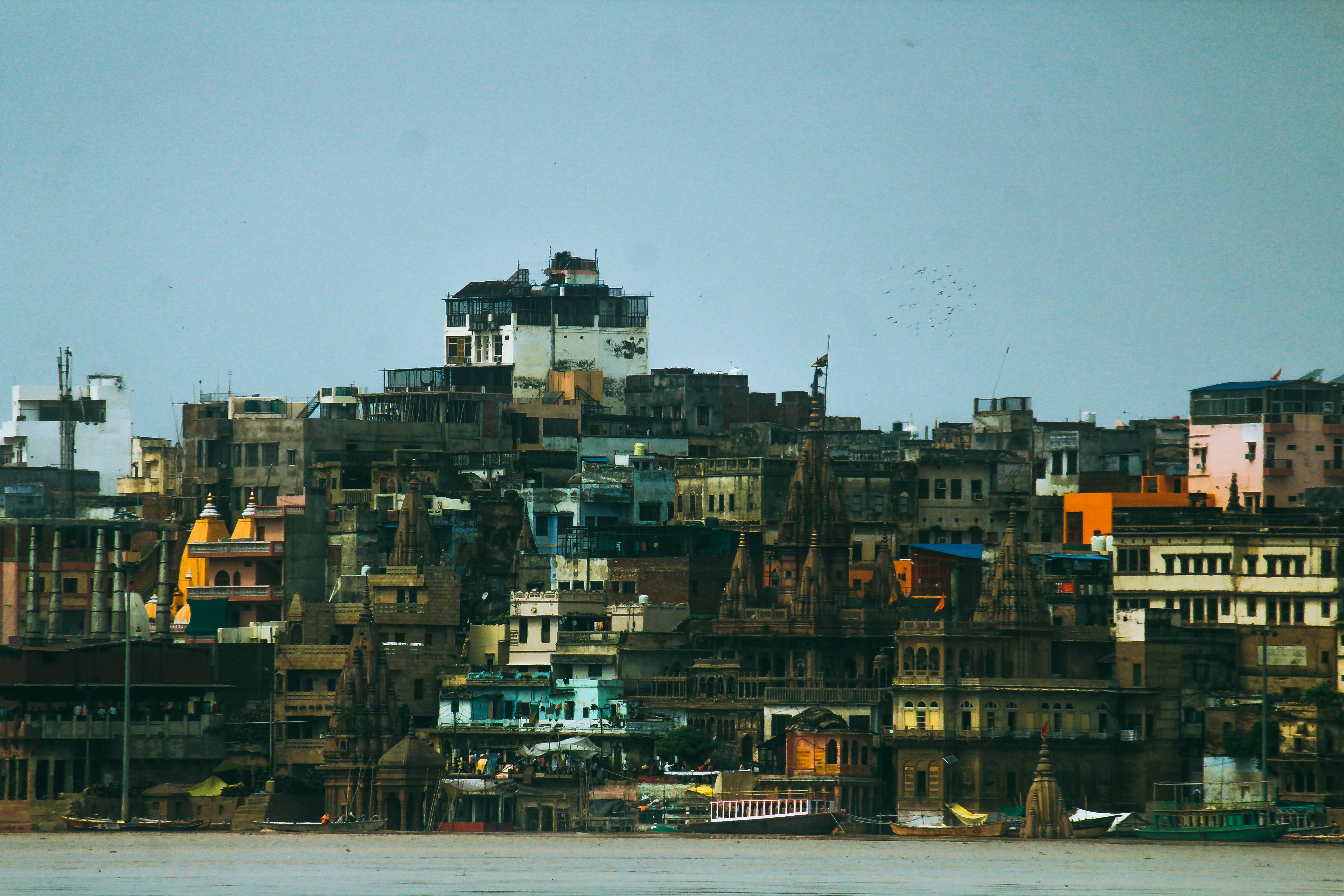 Dense Buildings in Varanasi, Ramnagar, India · Free Stock Photo