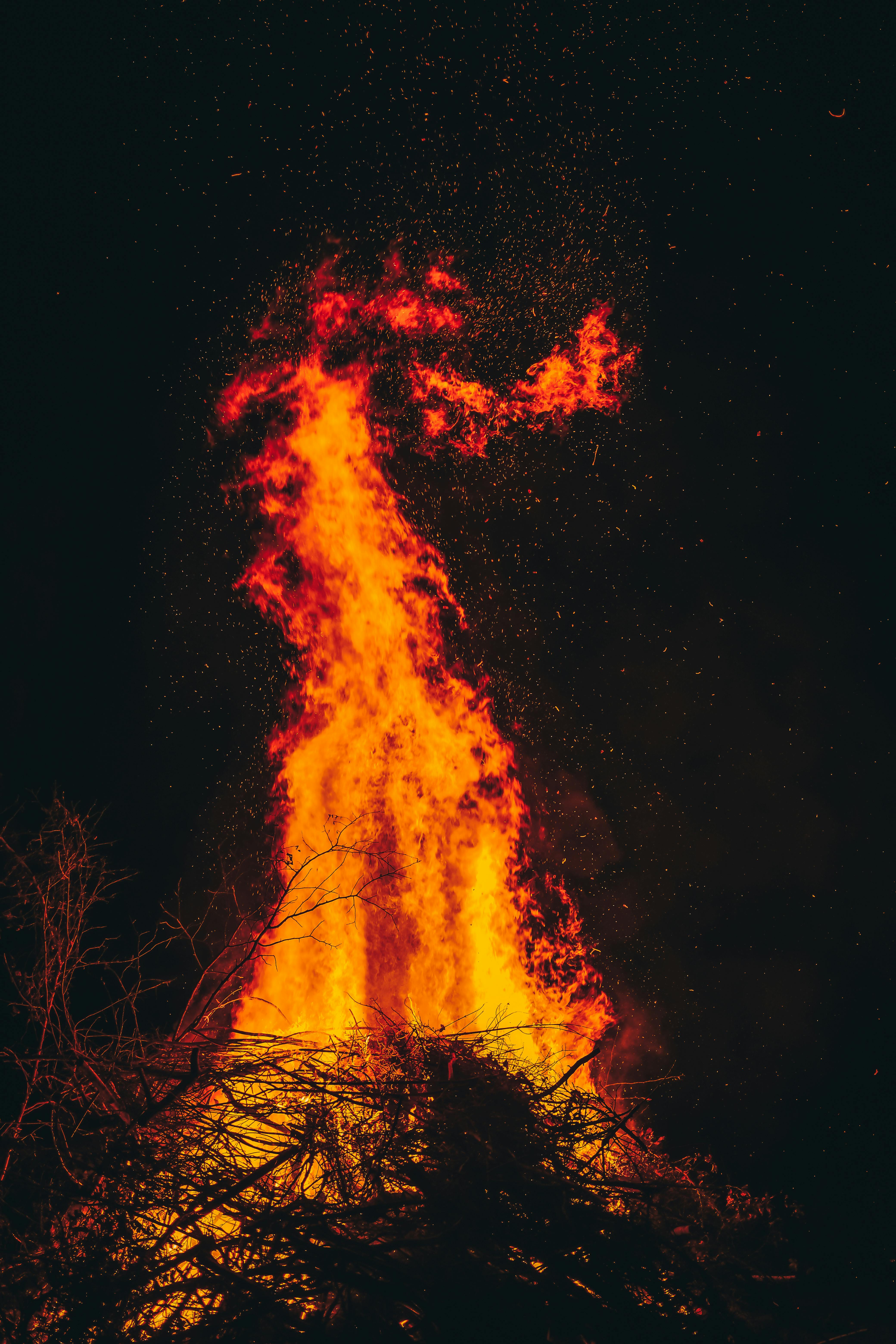 A Bonfire at Night · Free Stock Photo