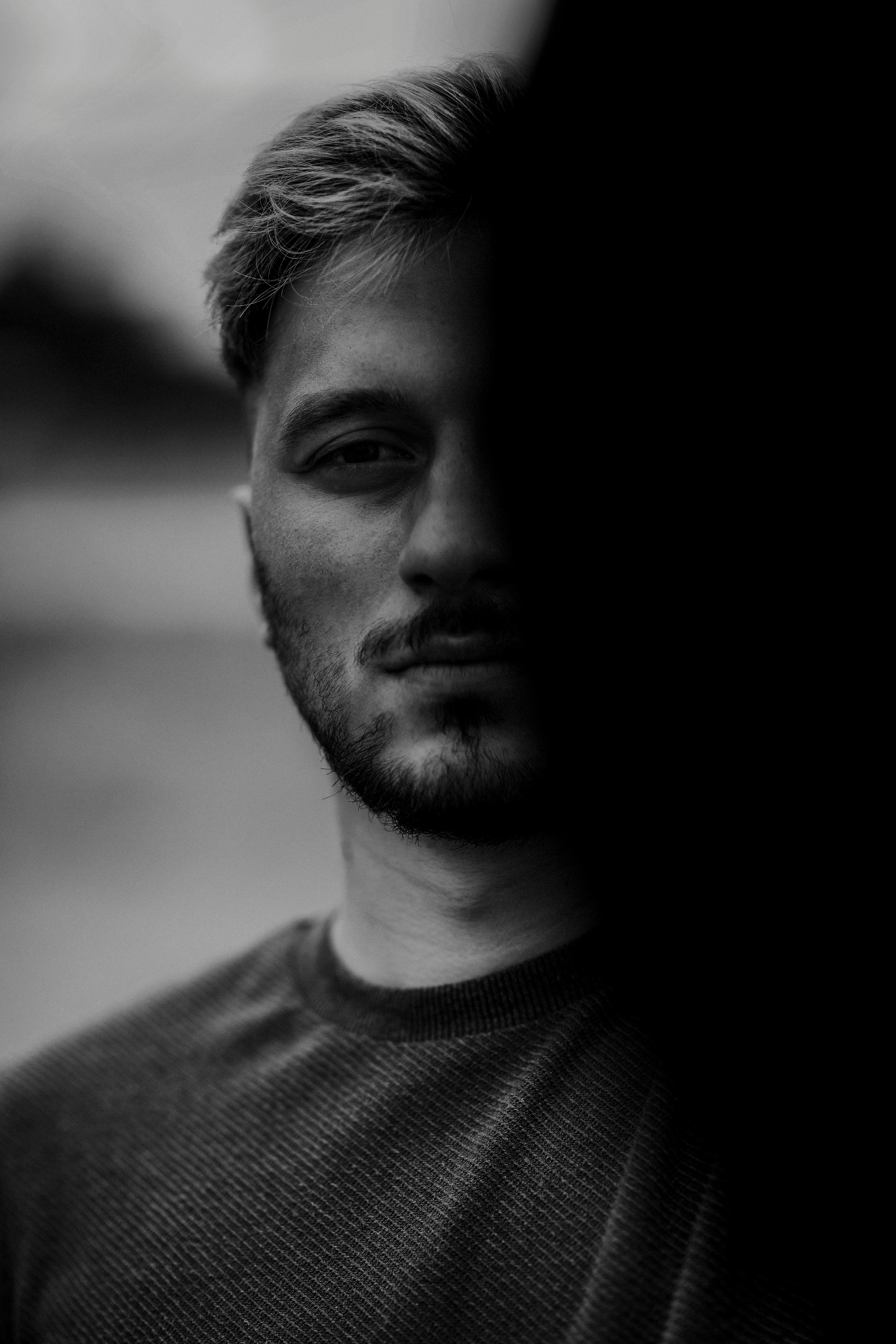 Black and White Portrait of a Man · Free Stock Photo