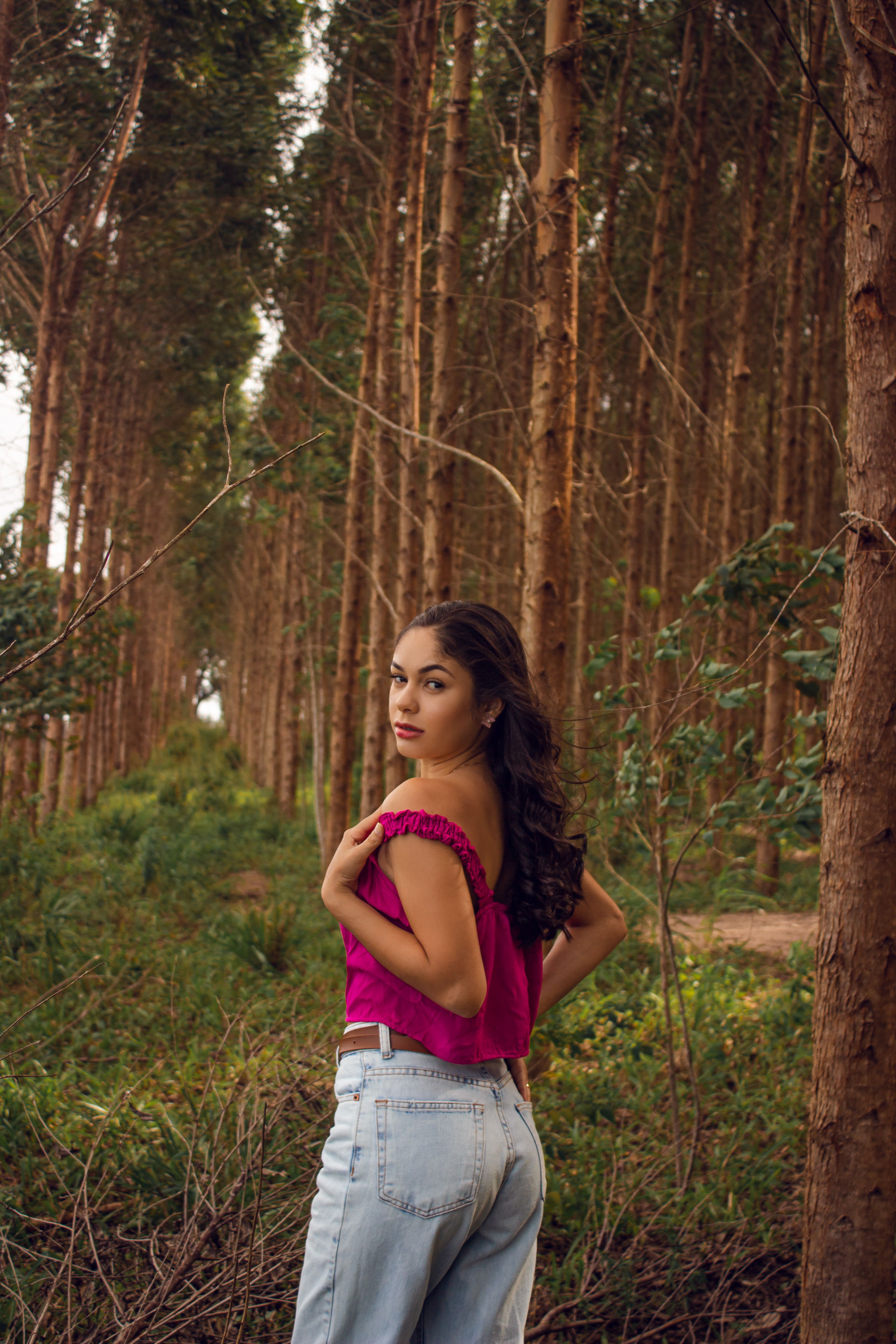 Portrait of a Woman Looking Over her Shoulder · Free Stock Photo