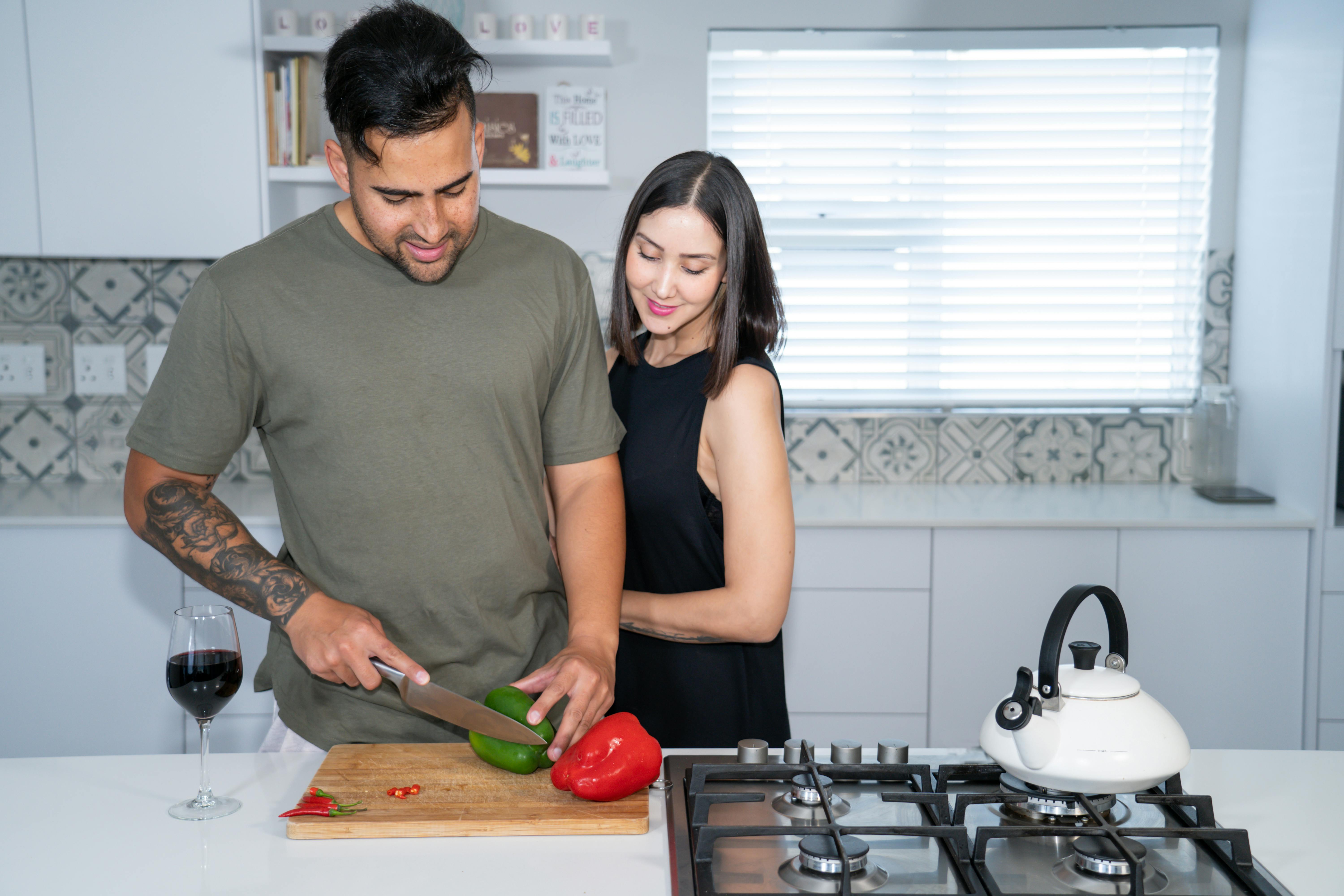 Couple Cooking Together · Free Stock Photo