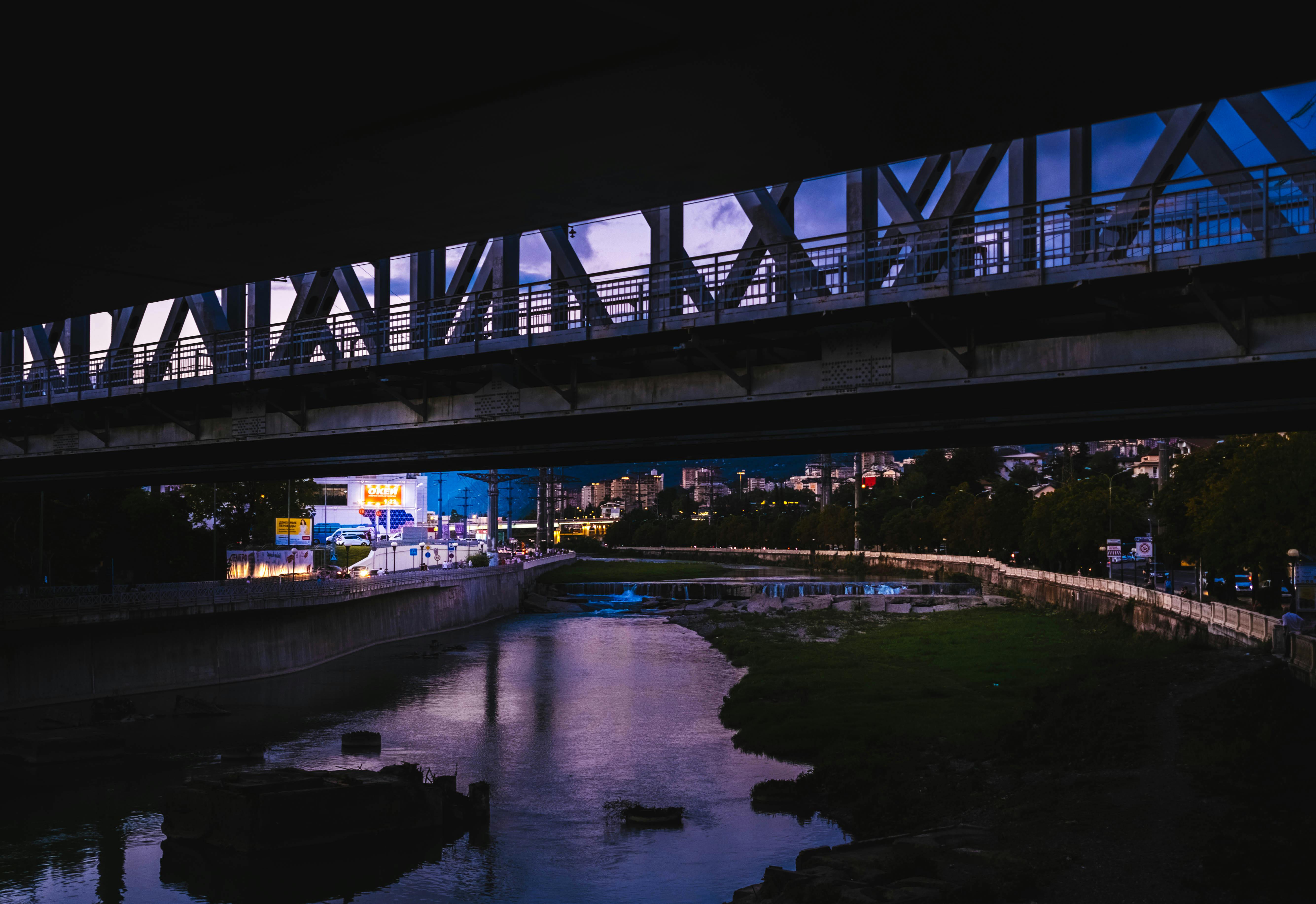 River Under A Bridge · Free Stock Photo