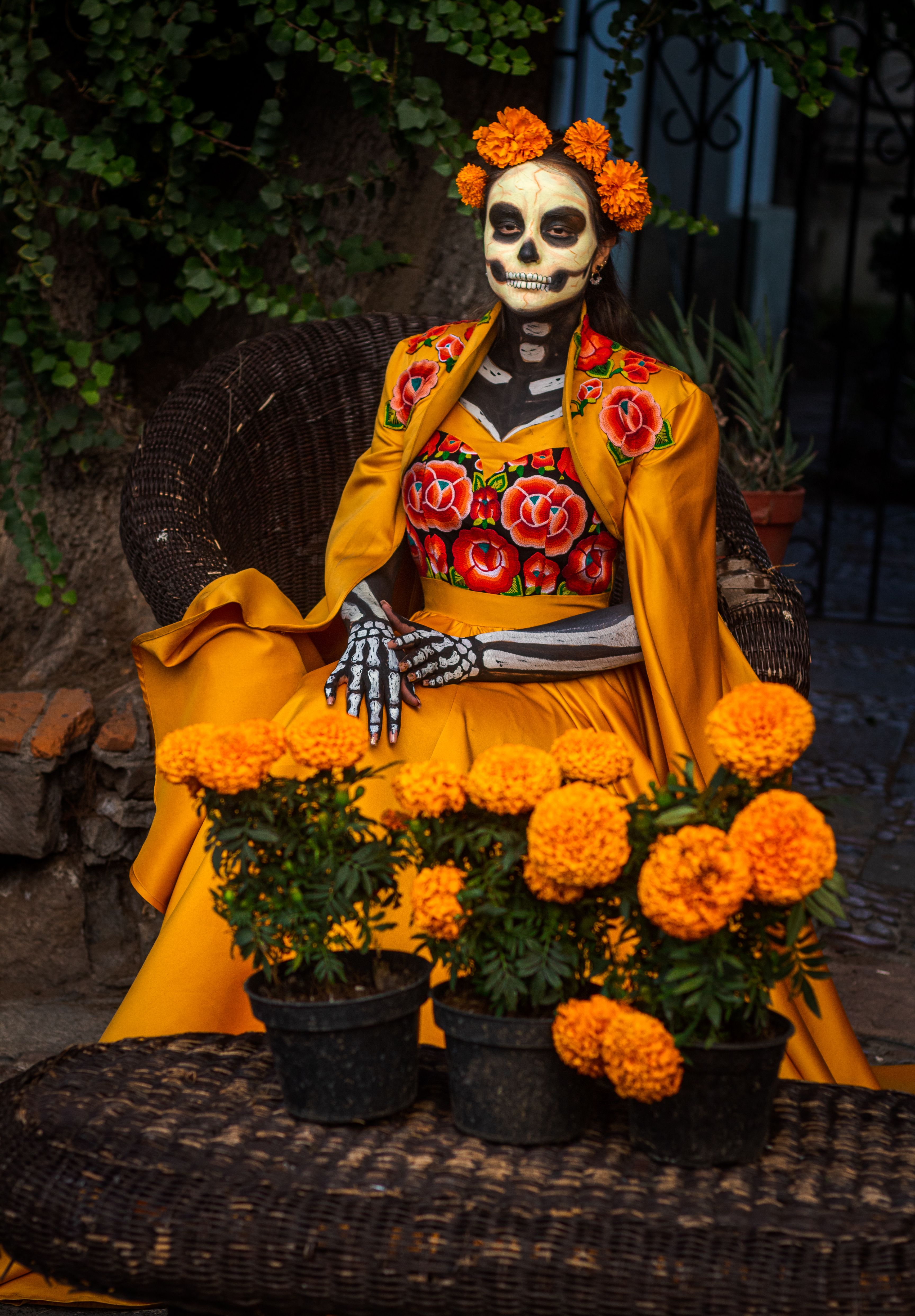 Catrina in Orange Dress · Free Stock Photo