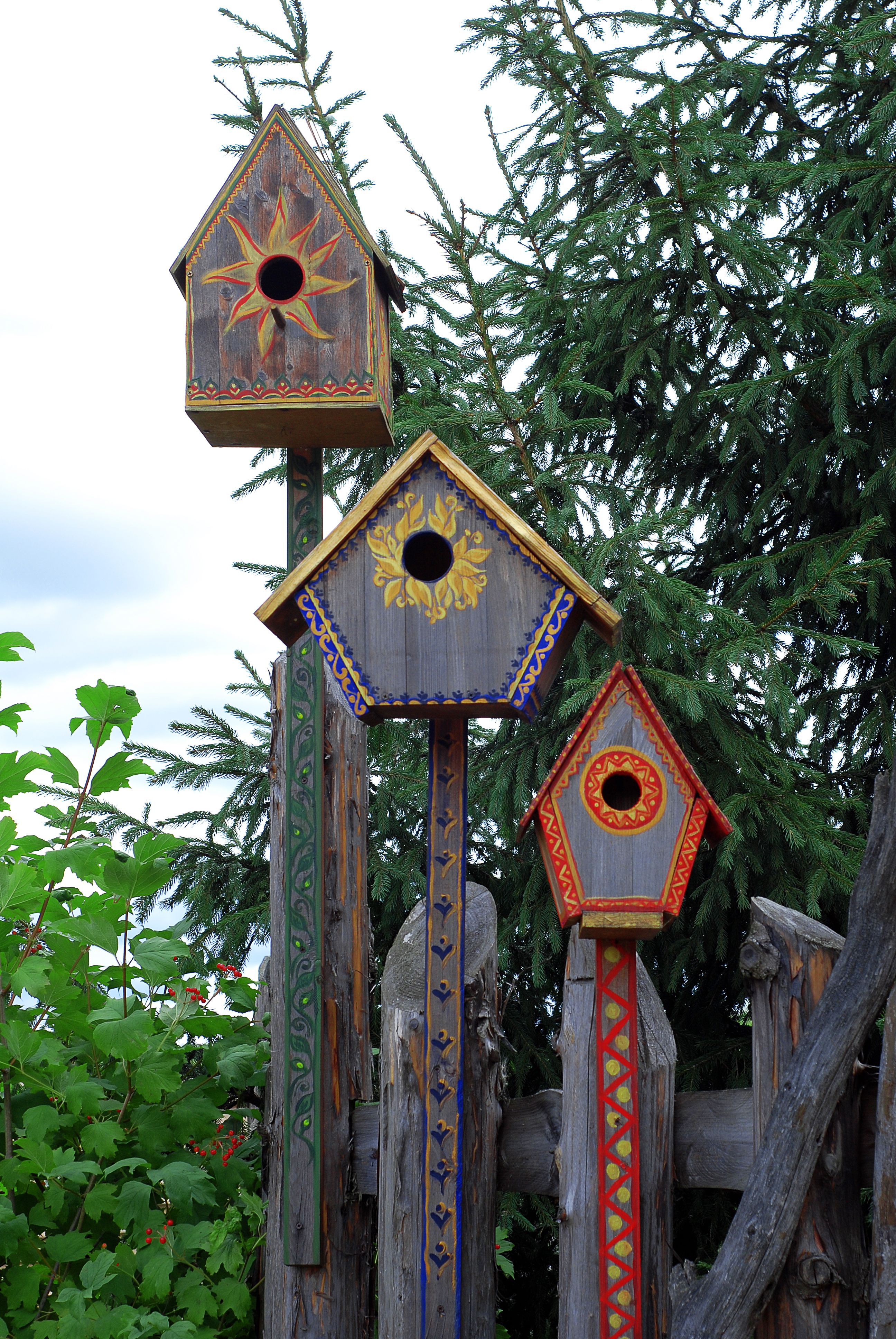 Traditional Wooden Birdhouses Outdoors · Free Stock Photo