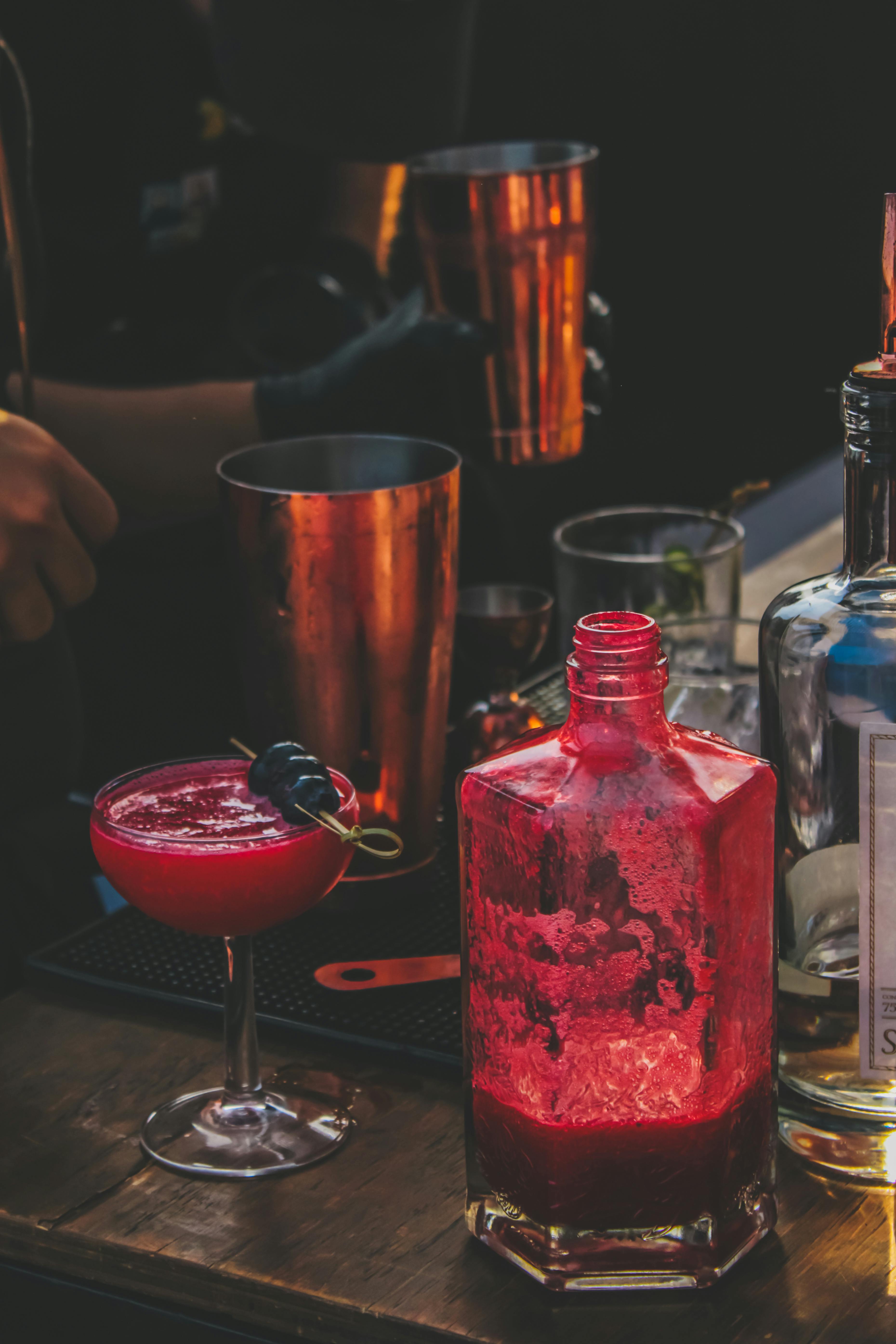 Brown Photo Frame Beside Drinking Glass With Fruit Inside · Free Stock ...