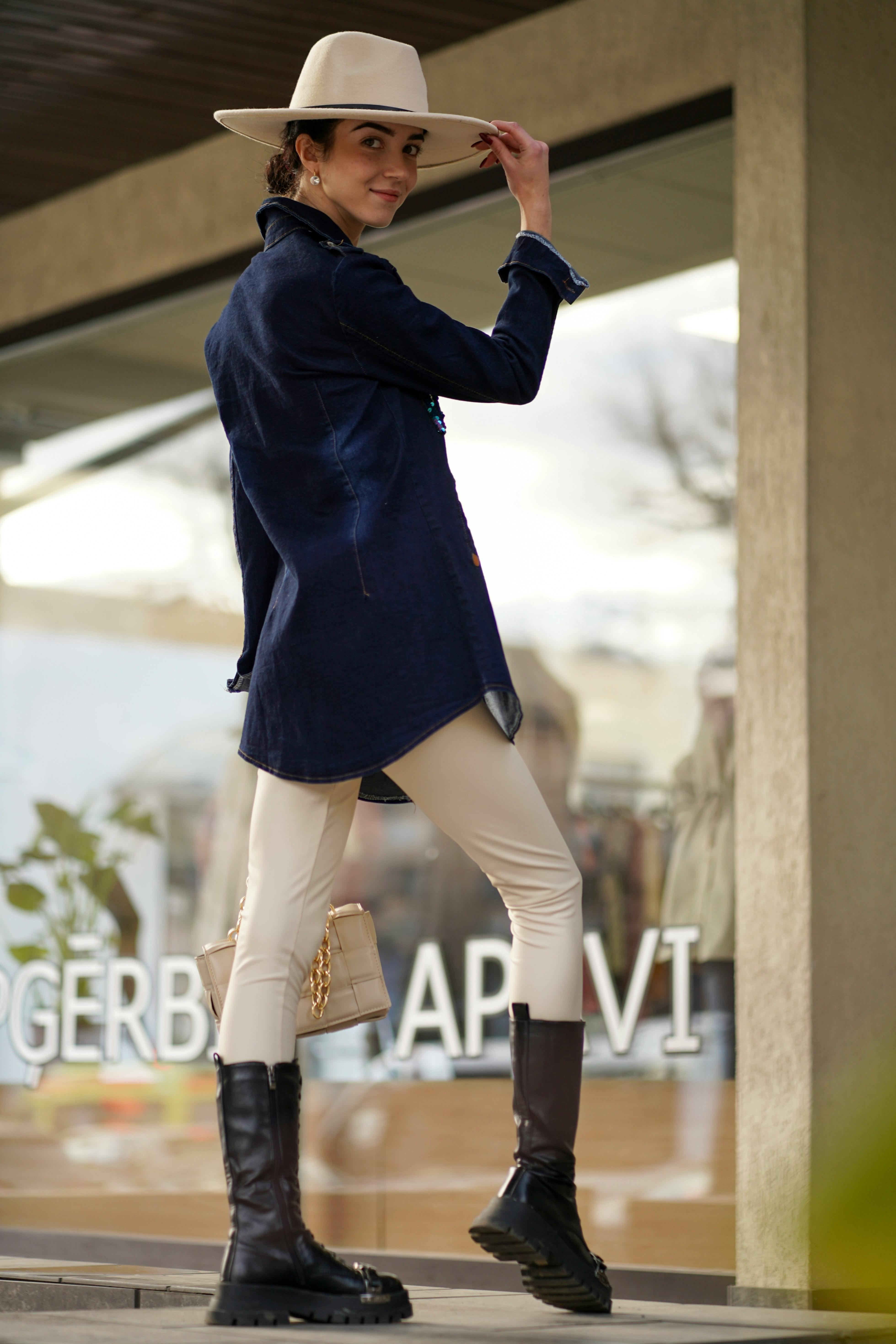 Woman Wearing White Cowboy Hat And Red Top Riding On Horse · Free Stock ...