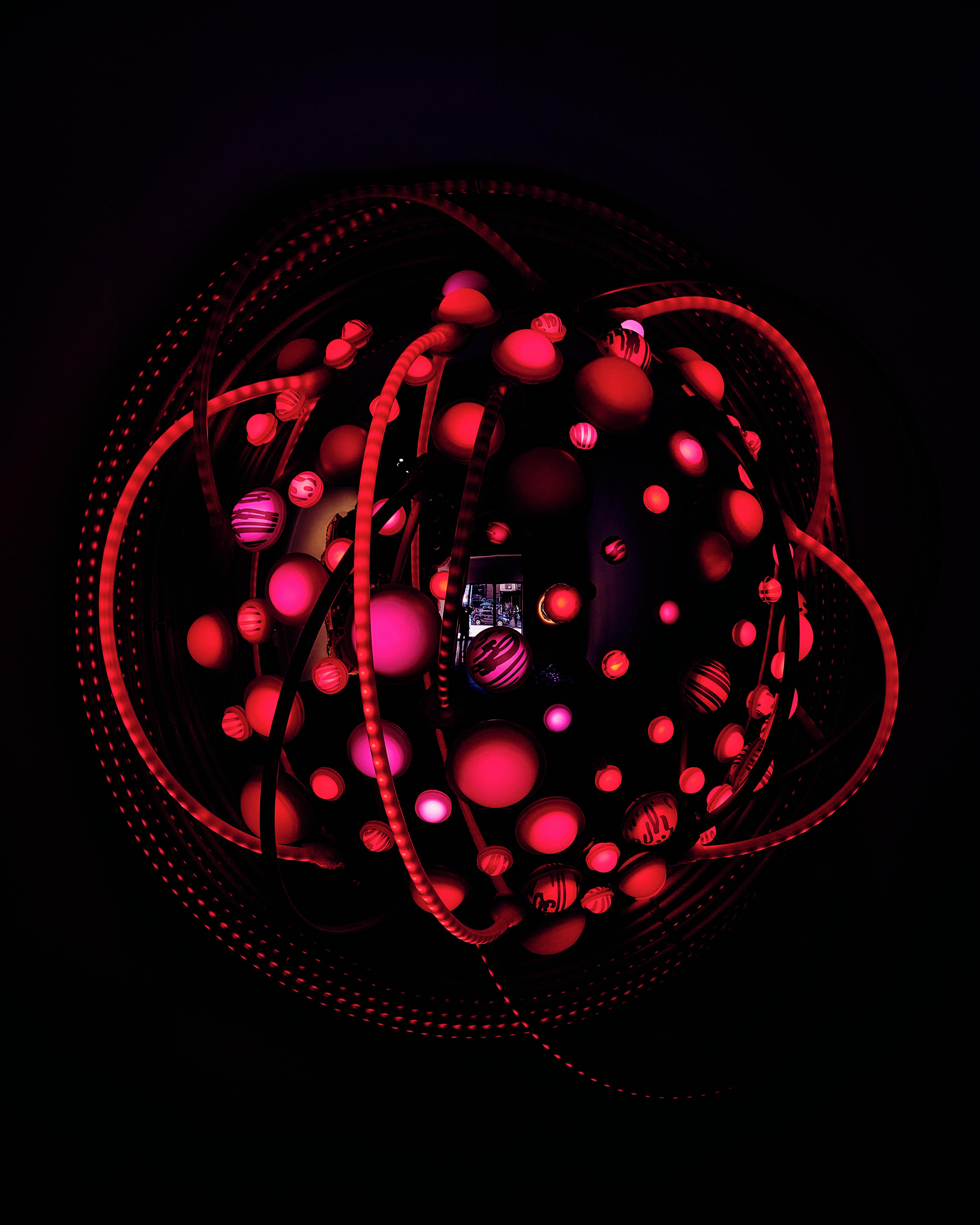 A Red Lighted Object on Dark Background · Free Stock Photo