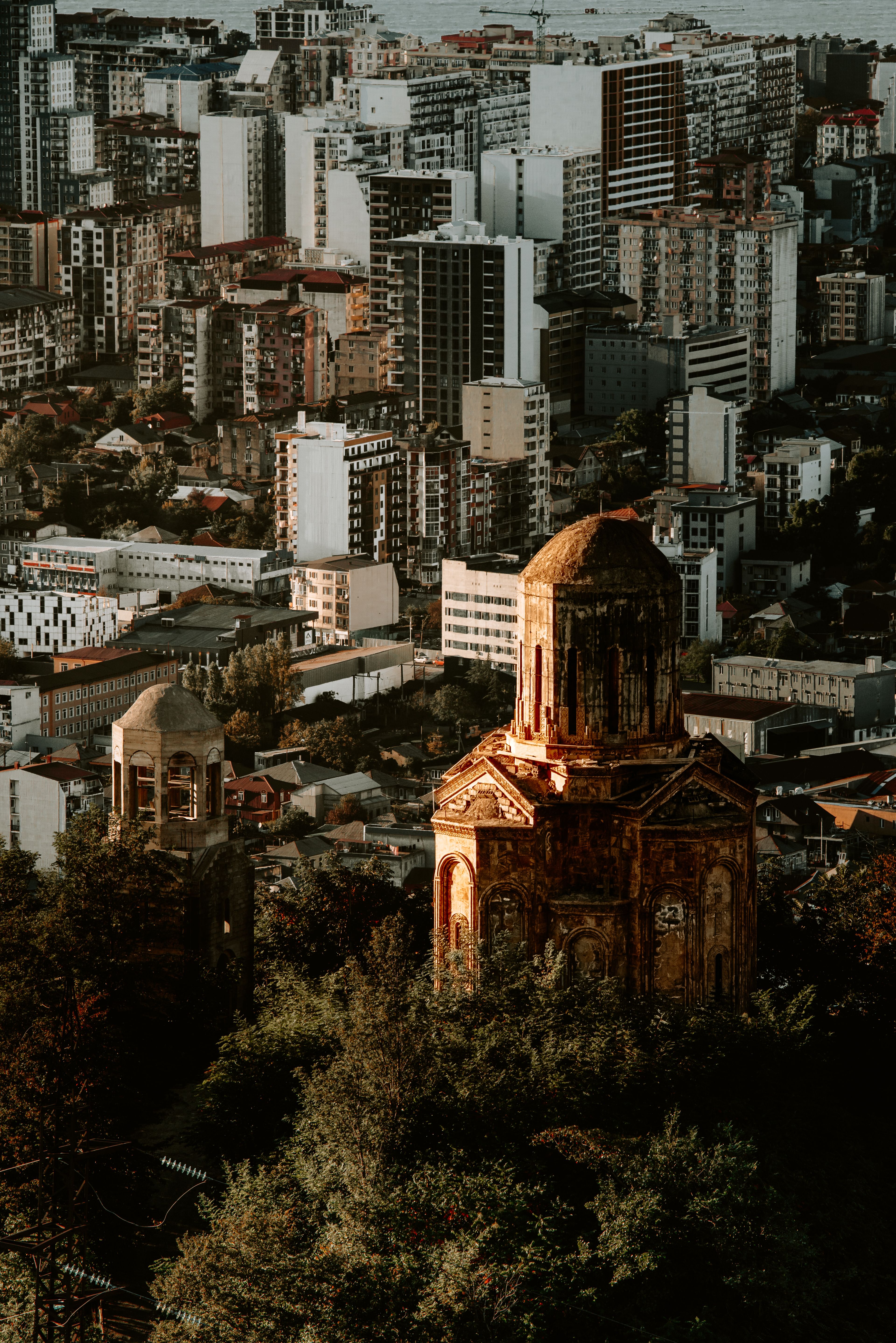 Bird's-eye View of City Buildings · Free Stock Photo