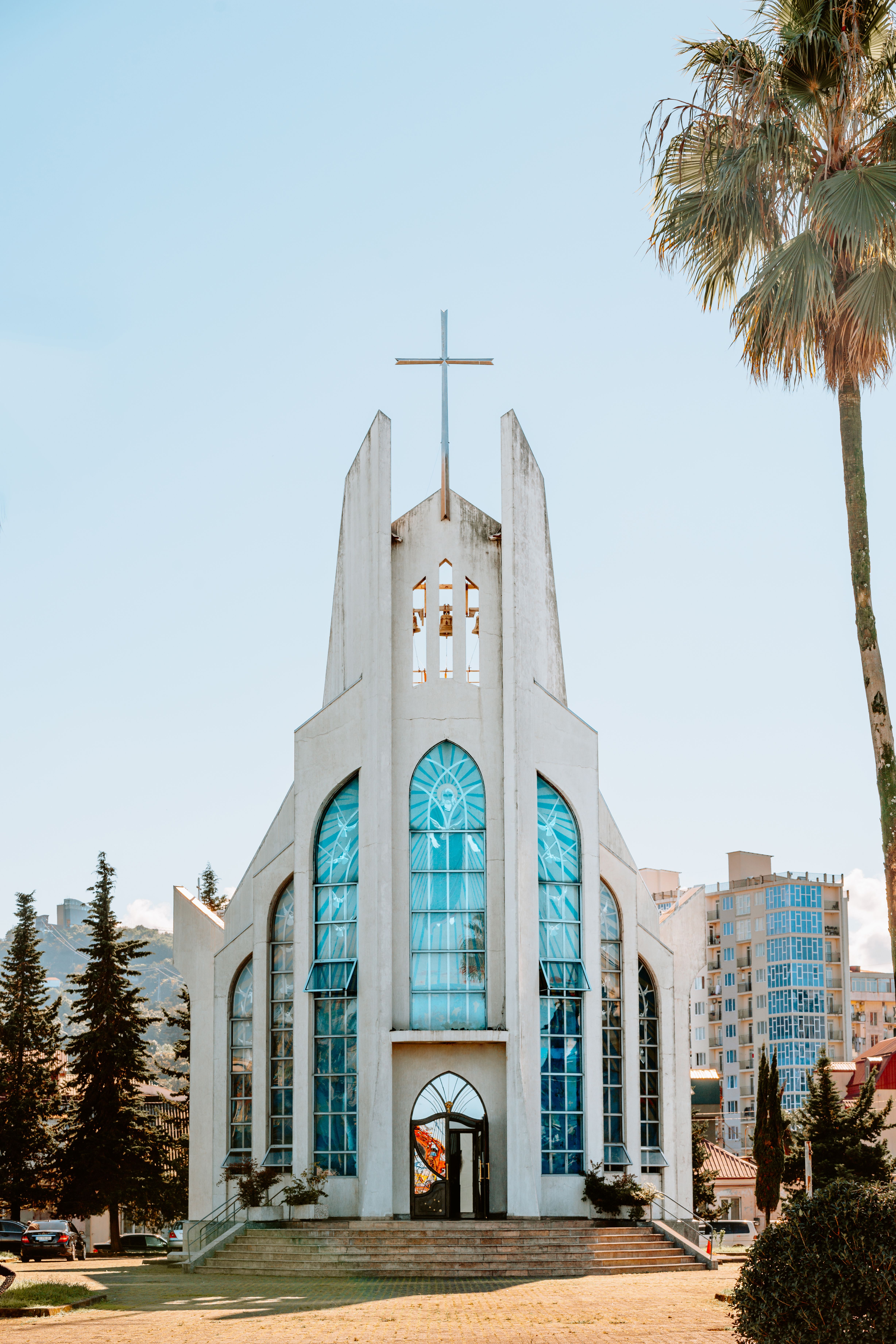 Church Building with Bell Towers · Free Stock Photo
